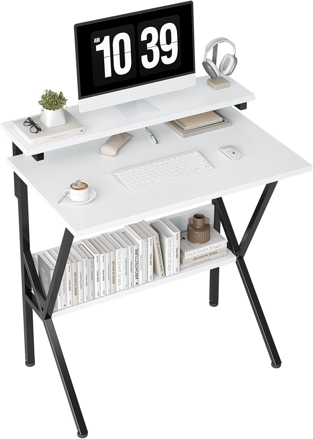 Amazon.com: COTUBLR Small Desk, Small Computer Desk for Small Spaces ...