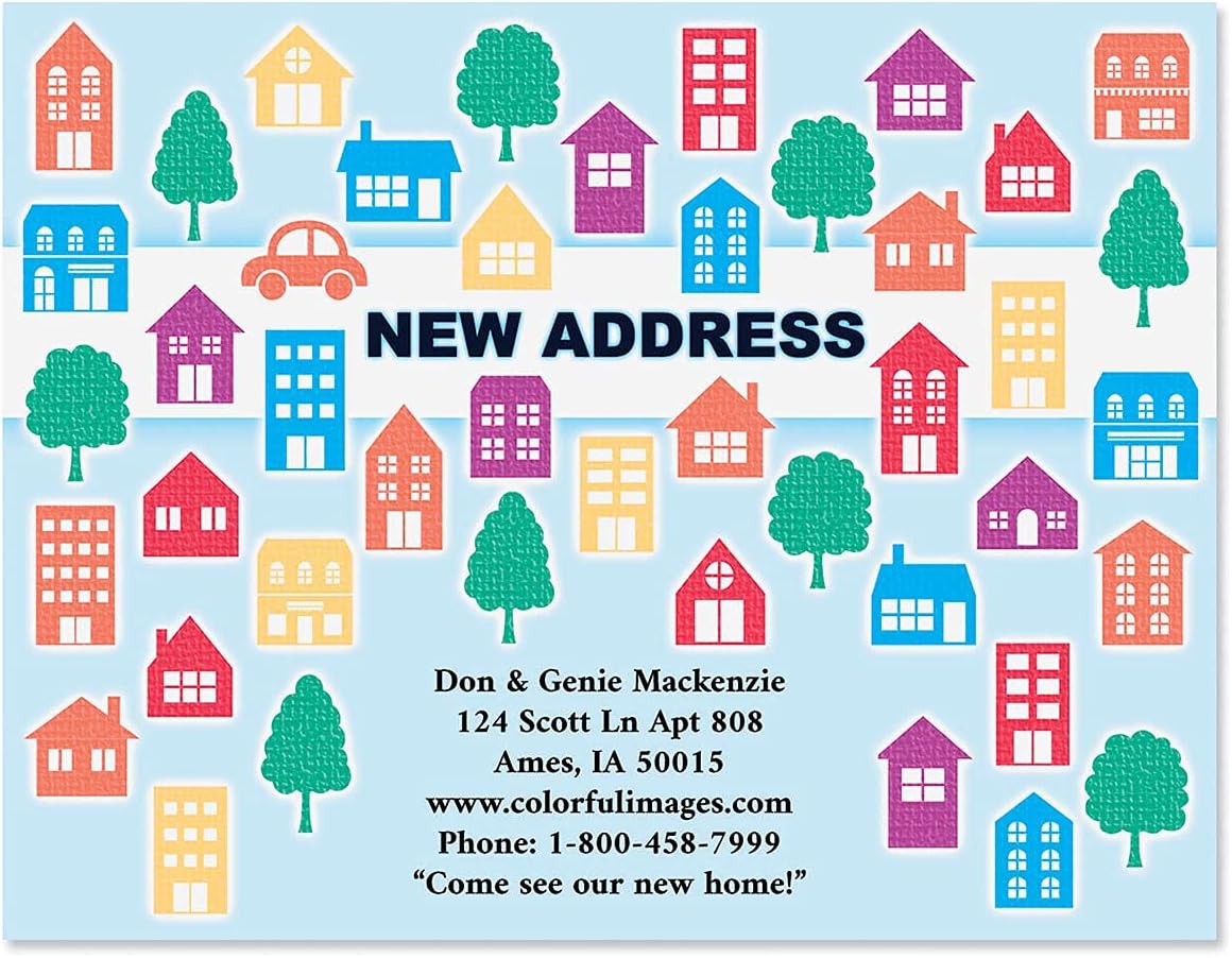 Amazon.com : Colorful Images Neighbors We've Moved New Address ...