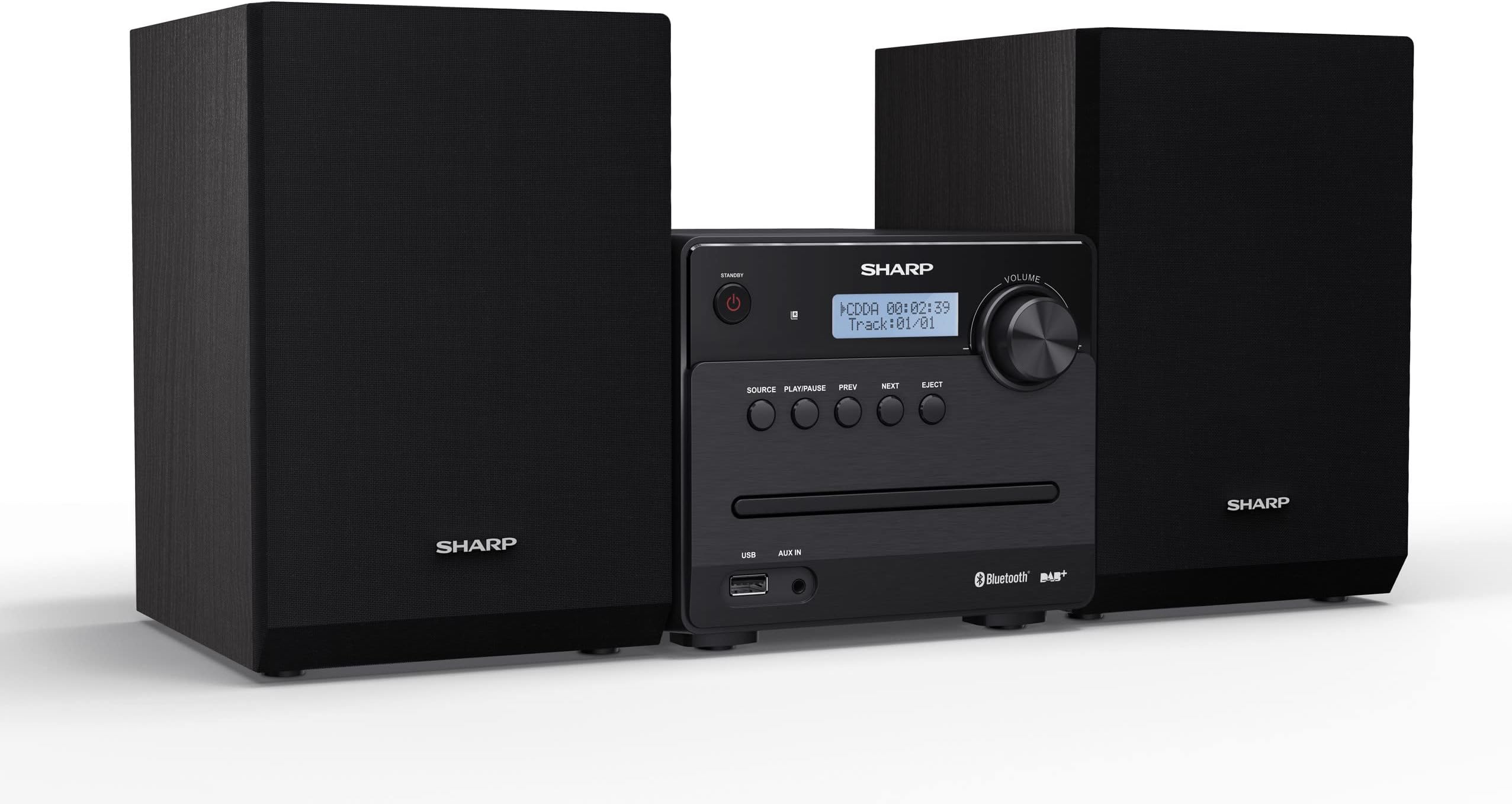 SHARP XL-B517D(BK) Micro Hi-Fi Sound System Stereo with DAB Radio, DAB+ ...