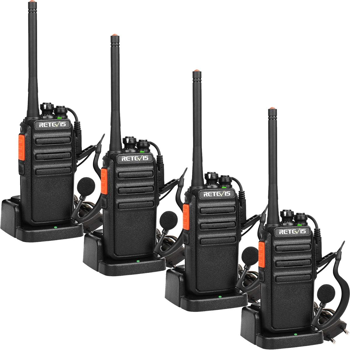 Retevis RT24 Funkgerät Set, Walkie Talkie 4er Set Lizenzfrei, 16 Kanäle ...