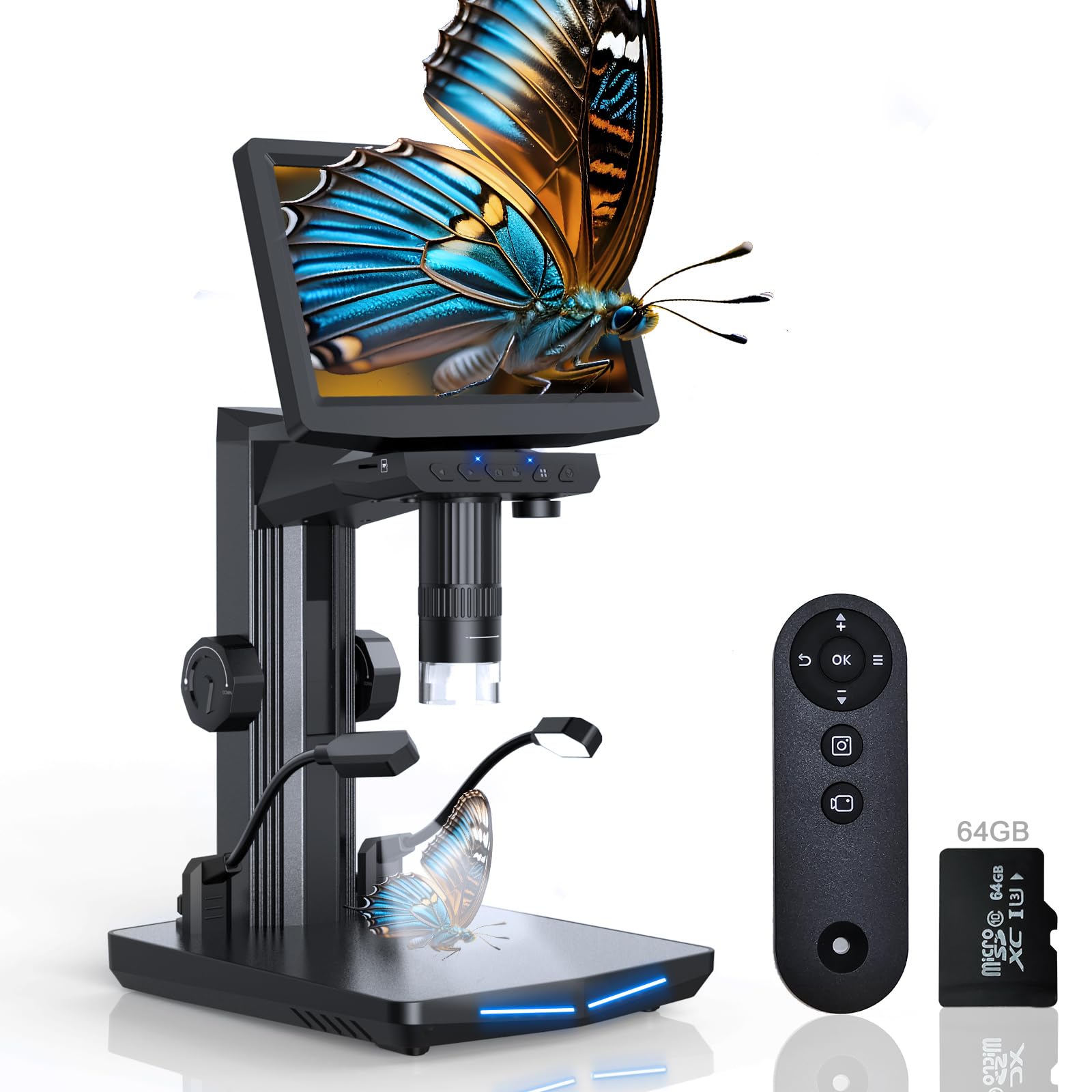Amazon.com : IMICHI 7" Screen Digital Microscope for Adults 1600X ...