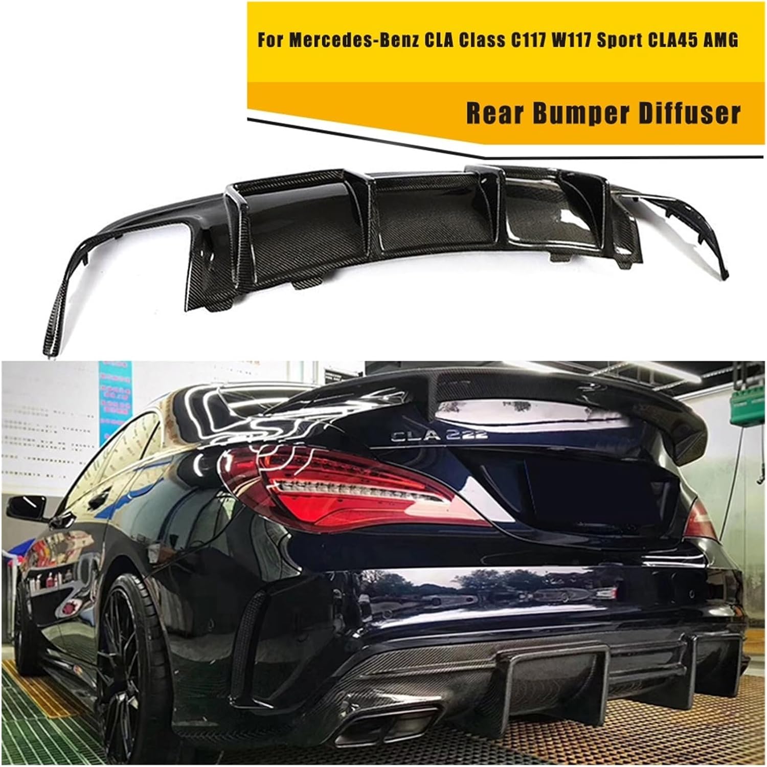W117 Rear Bumper Diffuser Rear Diffuser Lip Spoiler Philippines | Ubuy