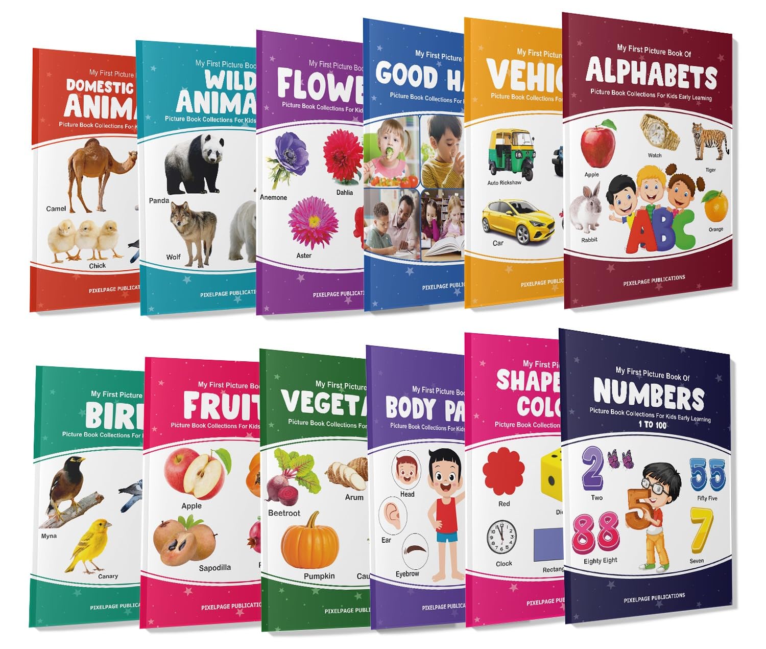 Picture Book collections (set of 12) for kids age 2+ early learning ...