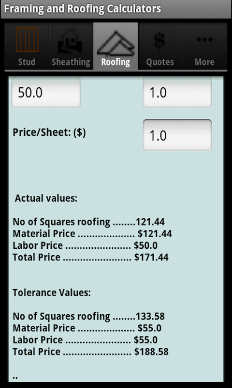 Framing & Roofing Calculator:Amazon.com:Appstore for Android