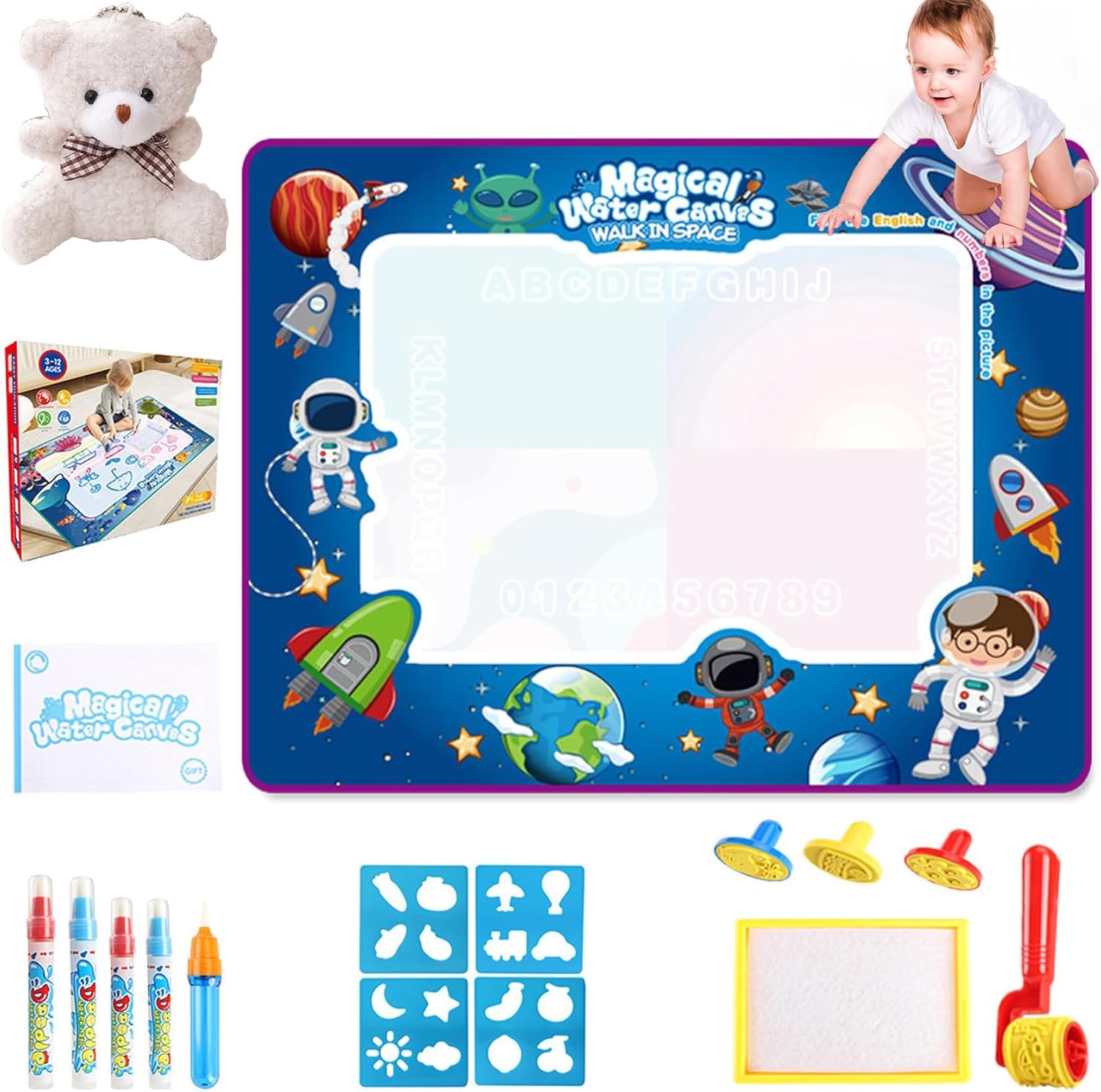 Amazon.com: Aqua Infinity Canvas Toy, Aqua Infinity Canvas Mat, Water ...