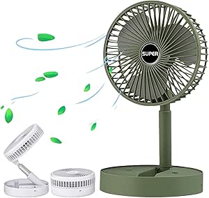 Amazon.com: Telescopic Folding Fan, Electric Fan Telescopic Folding ...