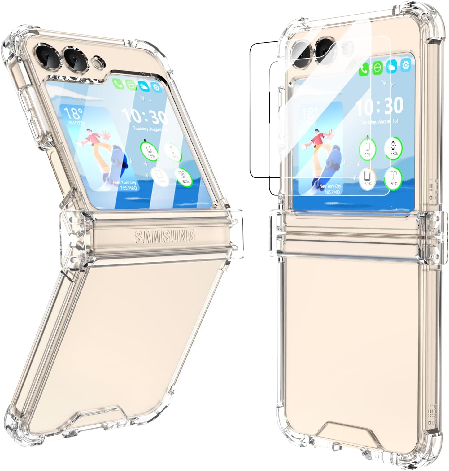Amazon.com: DAKORIE Case for Samsung Galaxy Z Flip 6 Case with Hinge ...