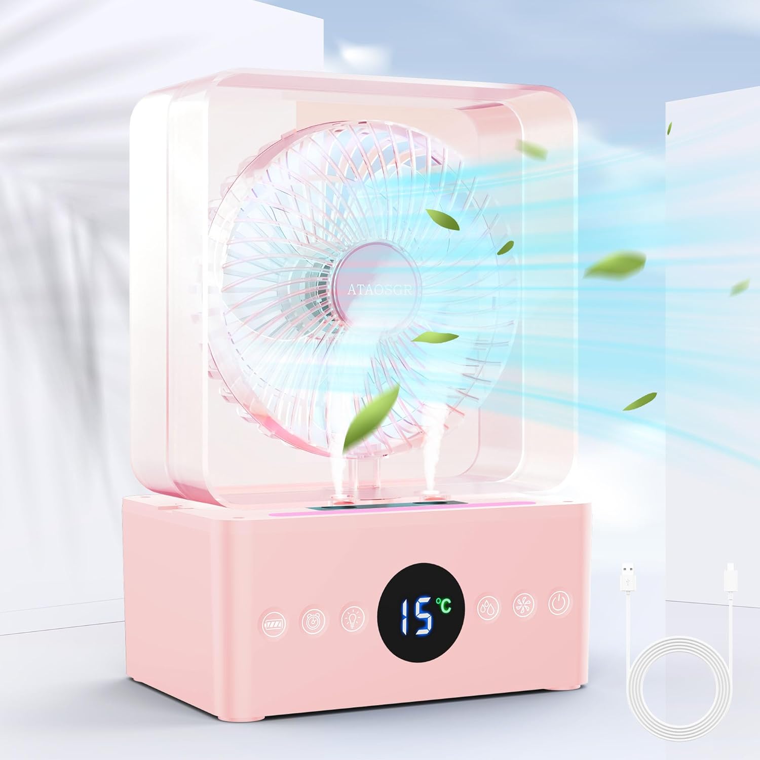 Amazon.com: Portable Air Conditioners Cooling Fan with 3 Speeds &12H ...