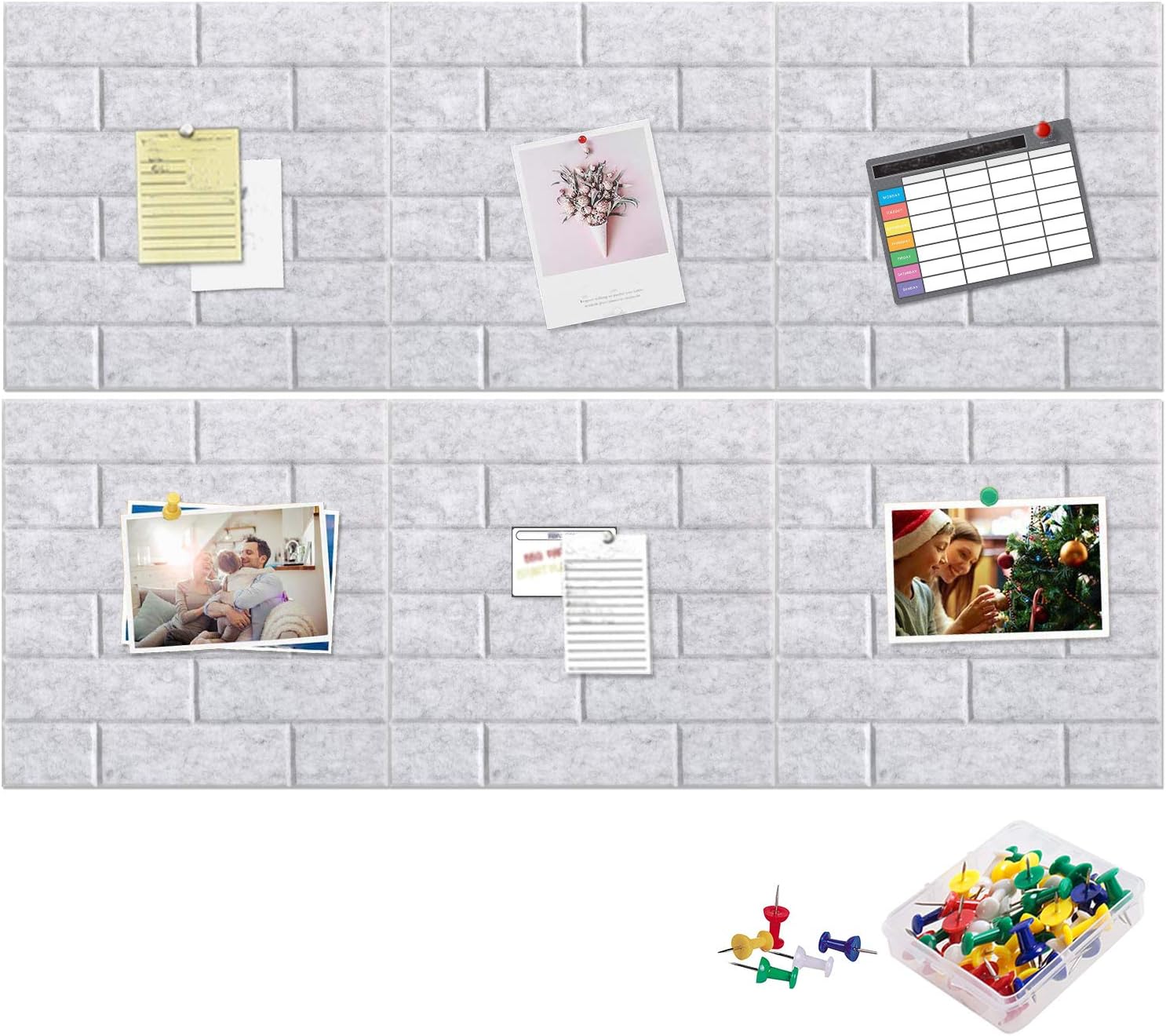Uoisaiko Felt Bulletin Board for Walls: 120x90cm Large Cork Board Tiles ...