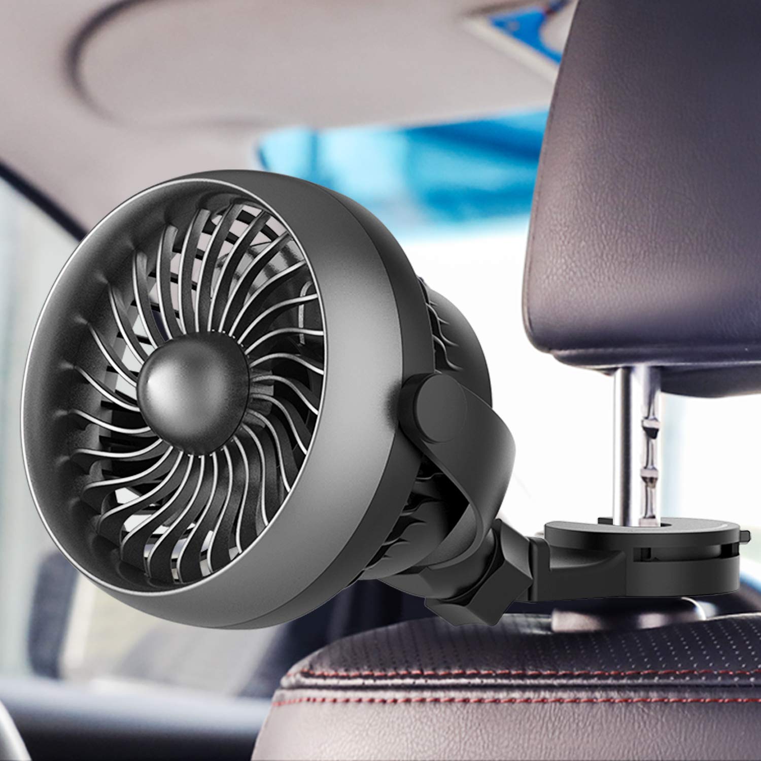 Amazon.com: Car Fan, Battery Operated USB Car Fan with Durable Hook, 4 ...