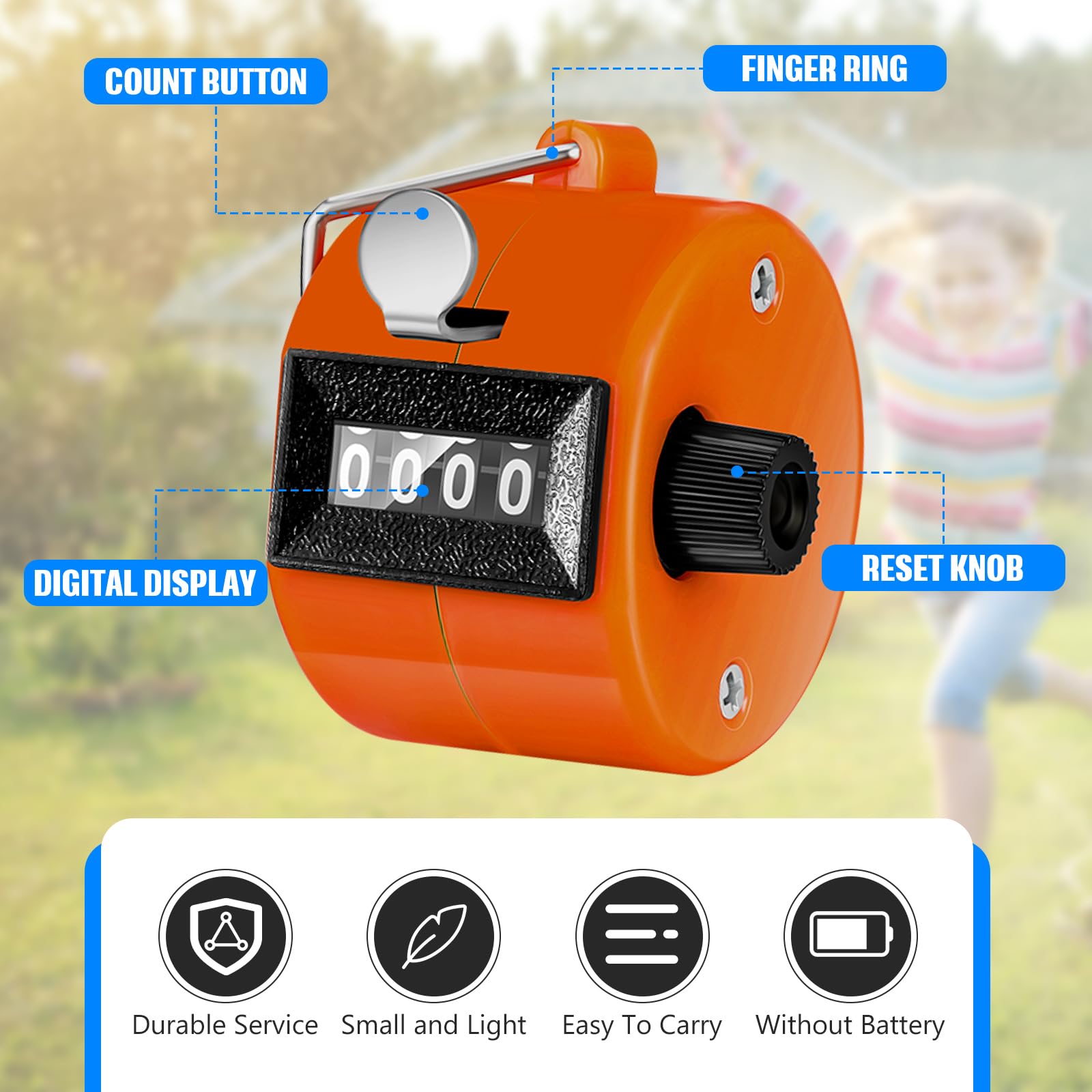 Snapklik.com : TOODOO 6 Pack Hand Tally Counter 4 Digit Mechanical Palm ...