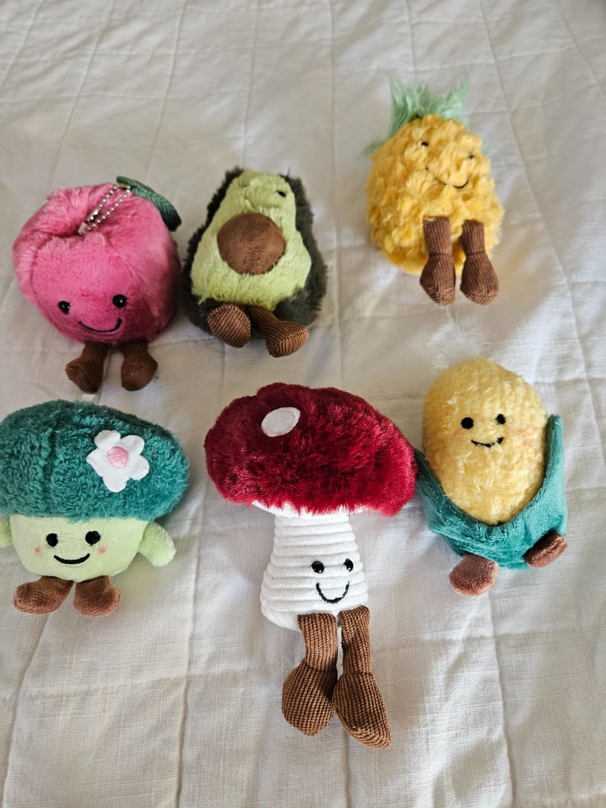 Amazon.com: Arrozon Mini Fruit Food Plush Toy, 6 Pieces Mini Soft ...