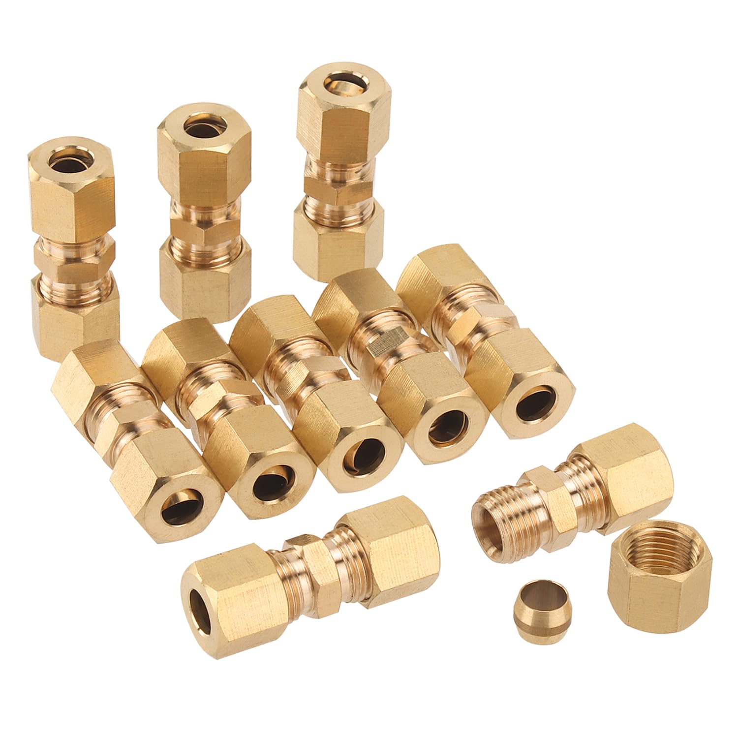 1 4 Brass Compression Fittings 1/4 Inch Compression Fitting 5 Pack