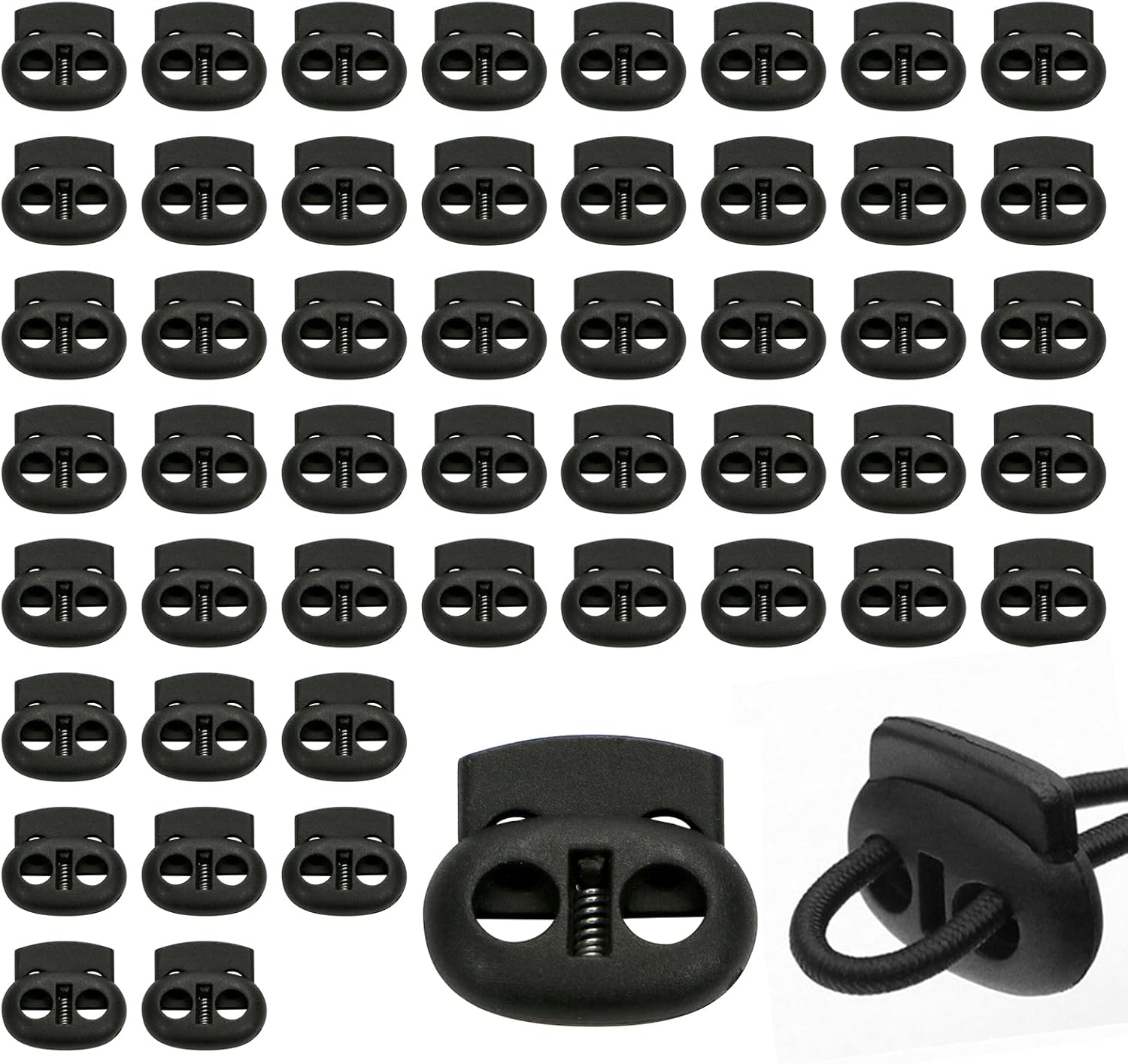 Toggles for Drawstrings, 50 Pcs Cord Locks Plastic Drawstring Toggle ...