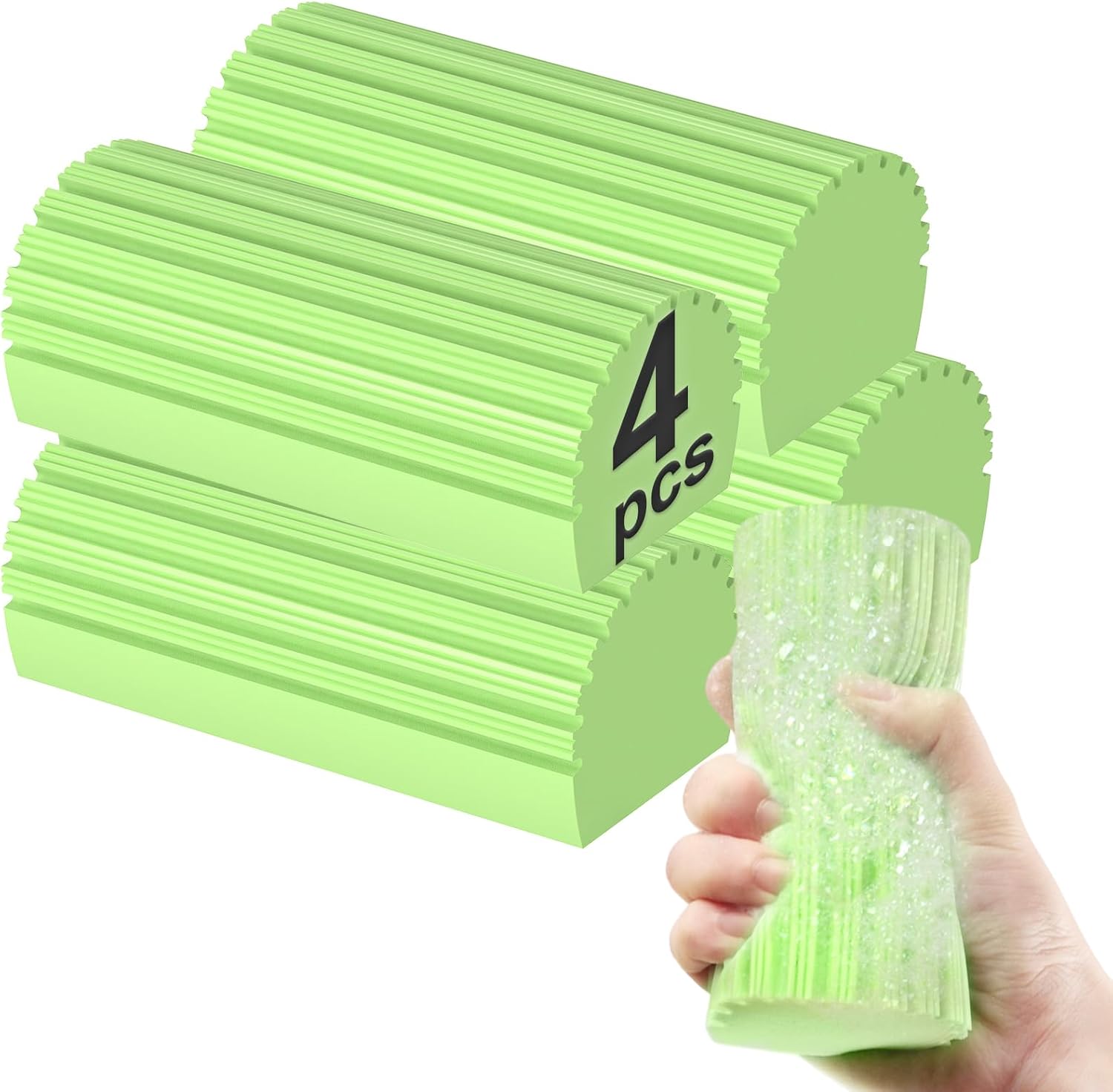 Amazon.com: Fikoksol 4pcs Damp Dusting Sponge, Household Clean Sponges ...