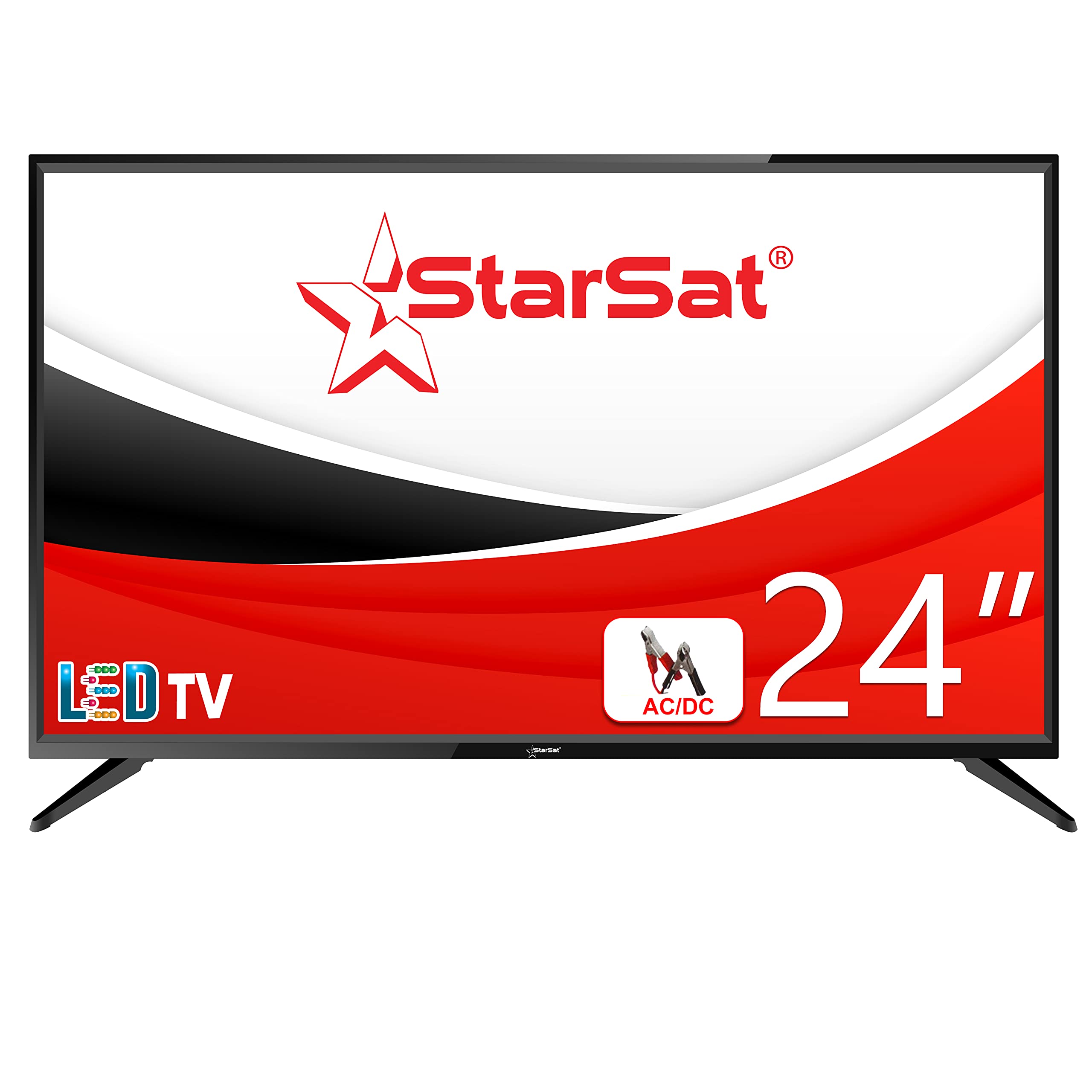 Buy StarSat 24" HD LED TV, AC/DC, Slim bezel design, HDMI, USB, AV and ...