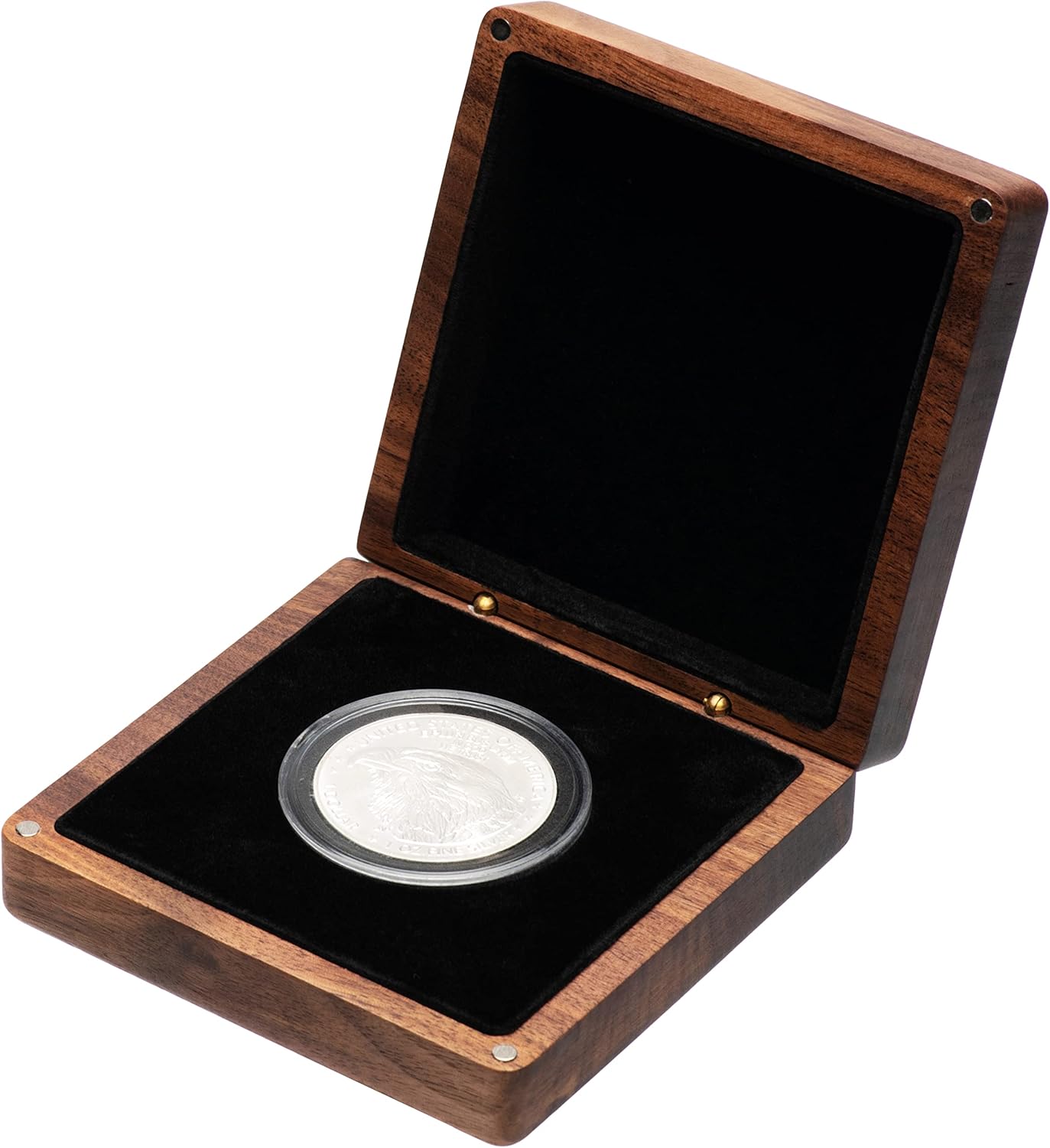 Amazon.com : COSISO Single Walnut Wood Challenge Coin Presentation ...