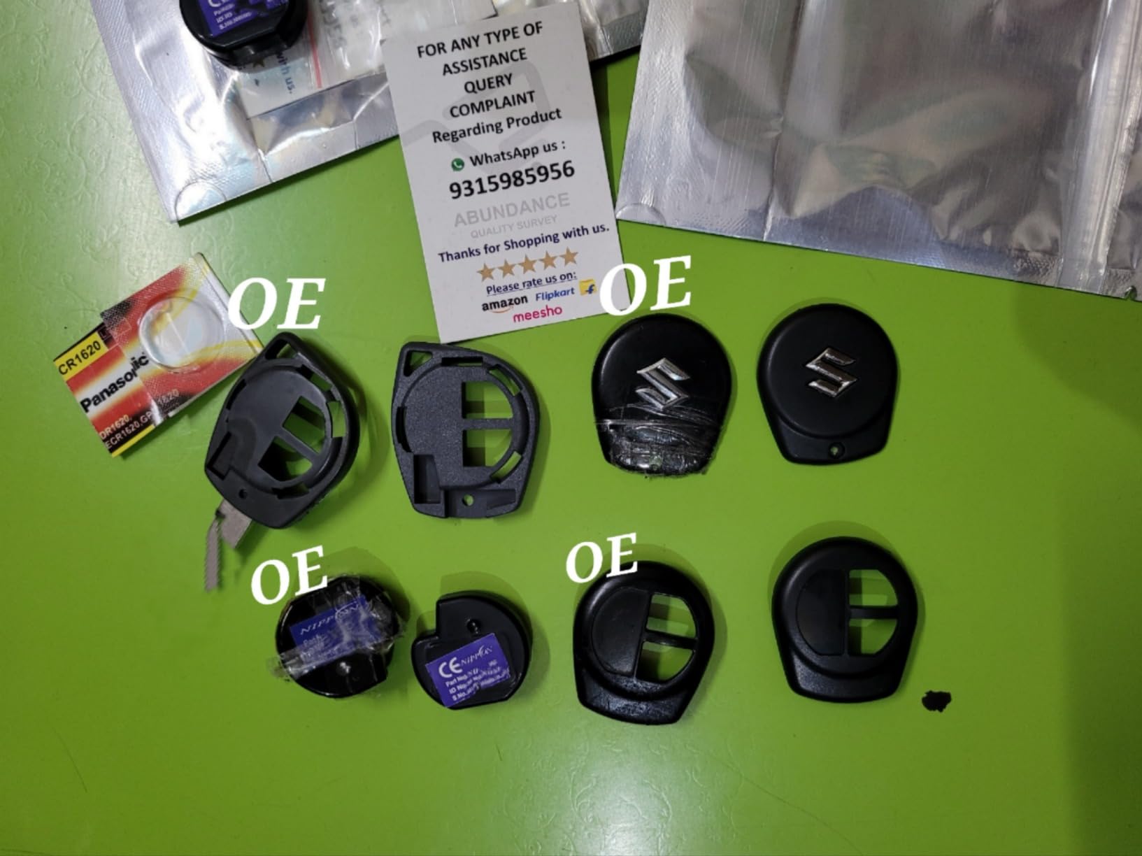 (Pack of 2) Abundance 2 Button Remote Shell Compatible for Maruti ...