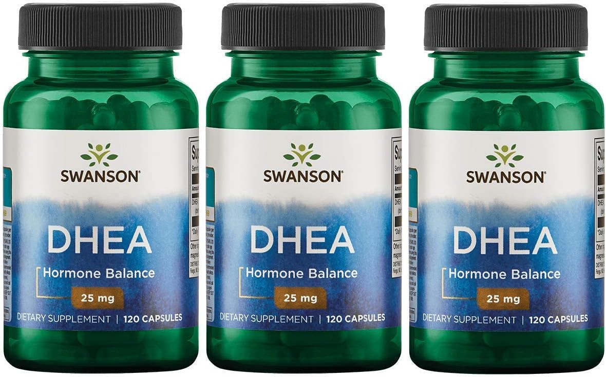 Amazon.com: Swanson Dhea - High Potency 25 mg 120 Caps 3 Pack : Health ...