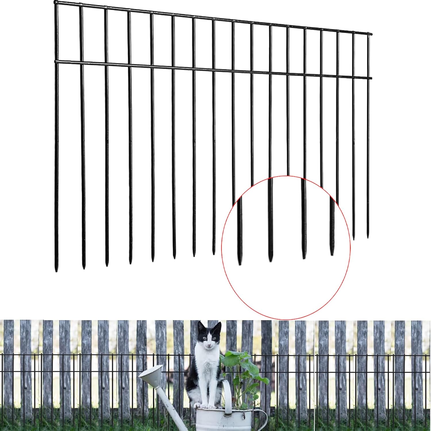 Amazon.com : 6 Panels Animal Barrier Fence, 12 Ft(L) X 15 in(H) No Dig ...