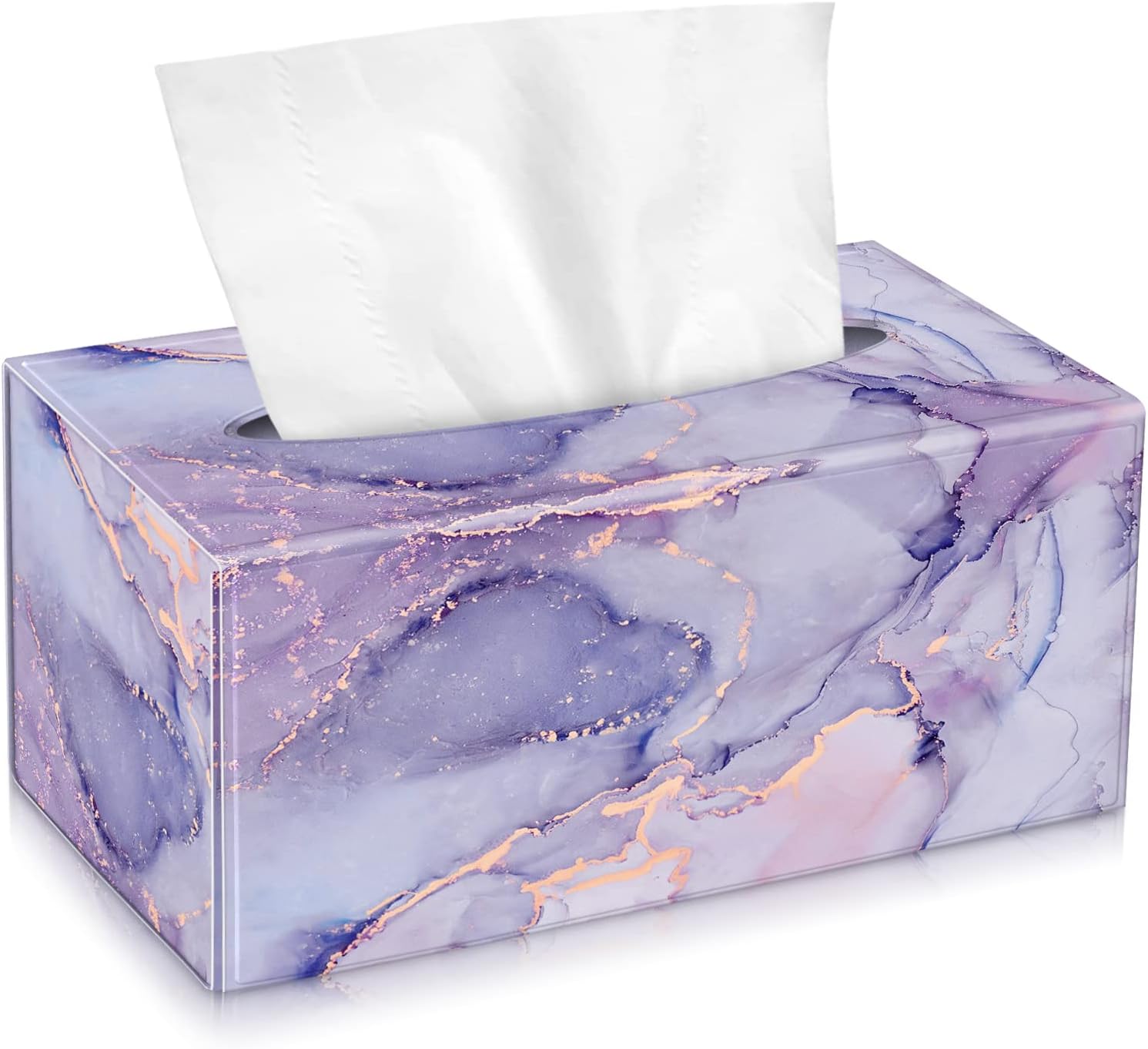 Amazon.com: Tissue Box Holder, FINPAC Rectangular PU Leather Foldable ...