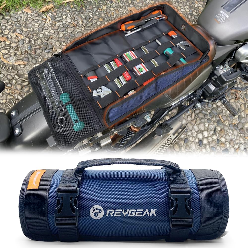 Tool Roll Organizer with Stand-up Baffle,1680D PVC Motorcycle Tool Roll ...