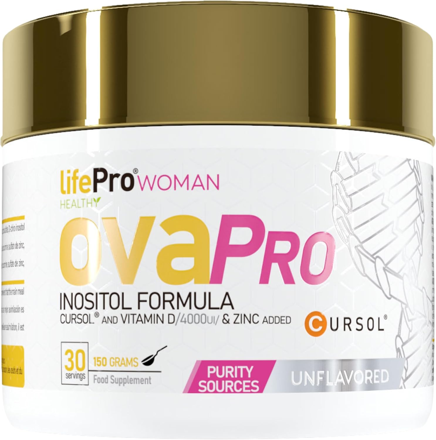 Life Pro Inositol Ovapro 3000mg PCOS, Inositol polvo para SOP con Myo ...