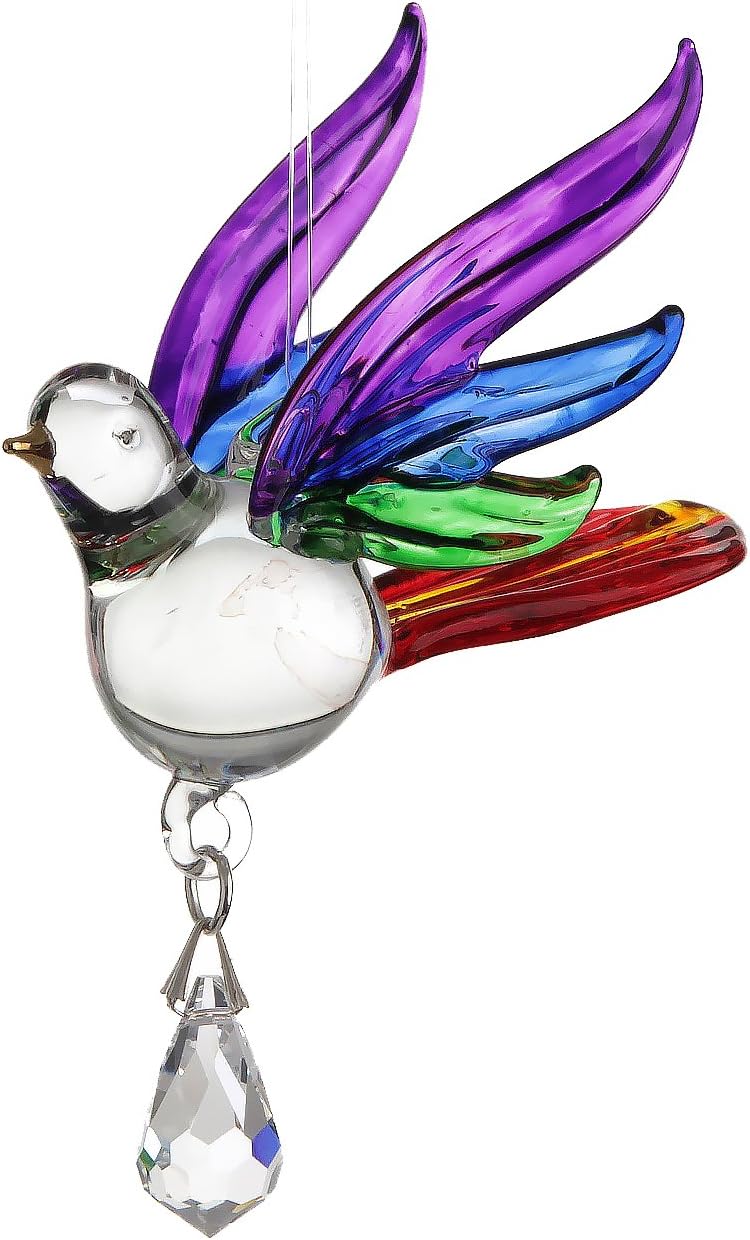 Amazon.com : Wild Things Gifts Handmade Fantasy Glass Songbird ...