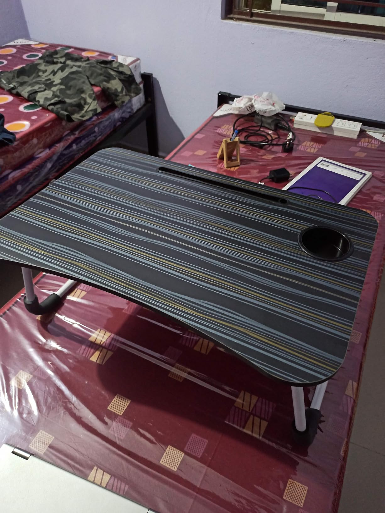 Mistri Study Table/Bed Table/Foldable and Portable Wooden/Writing Desk ...