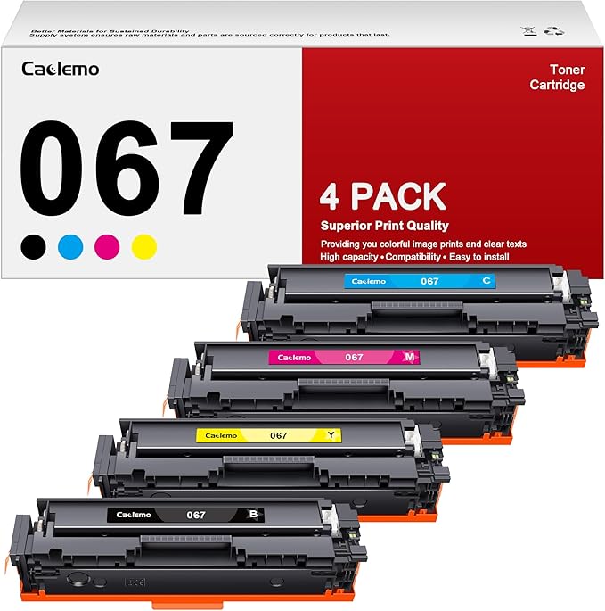 Amazon.com: 067 Toner Cartridge Set Compatible with Canon 067 067H ...