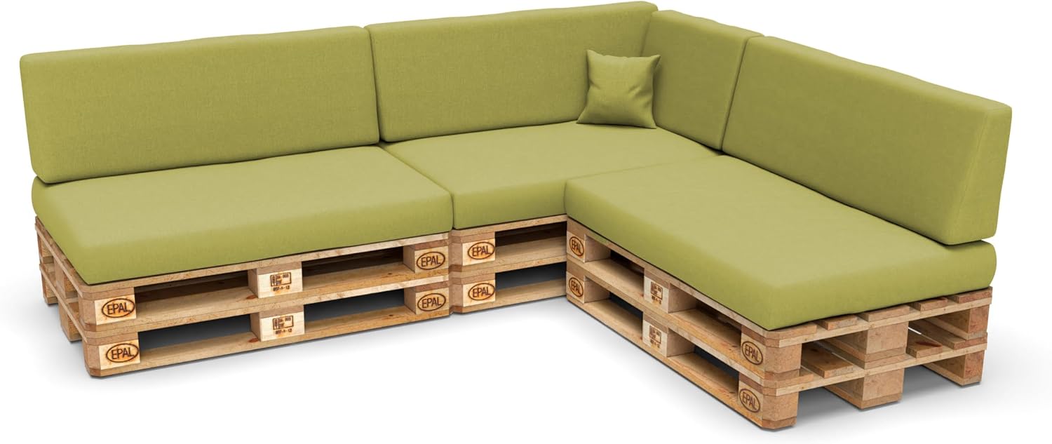 POKAR Euro Pallet Seating Set of 8: 3x seats 120x80cm + 3x back ...