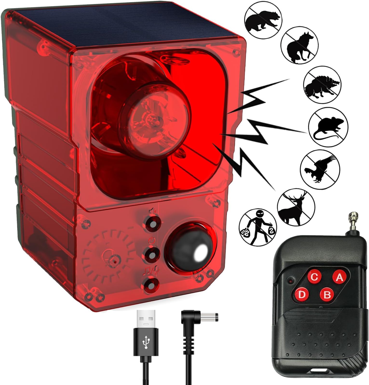 Amazon.com: Paipaimeiren Alarma solar con sensor de movimiento para ...