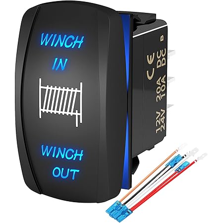 Amazon.com: MICTUNING LS09901 7 Pin Momentary Laser Rocker Switch Winch ...