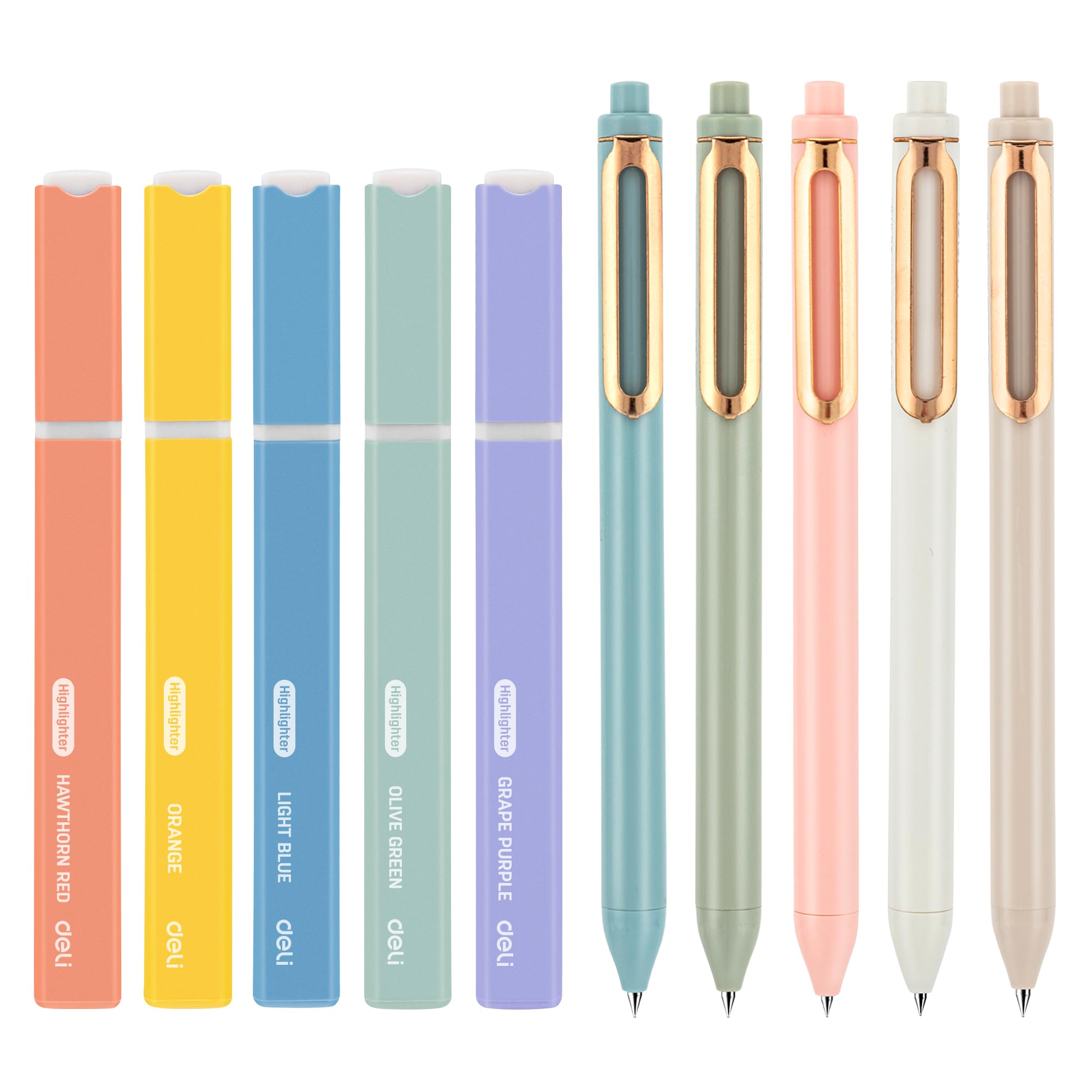 Snapklik.com : Deli Aesthetic Highlighters And Gel Pens,10 Pack, No ...
