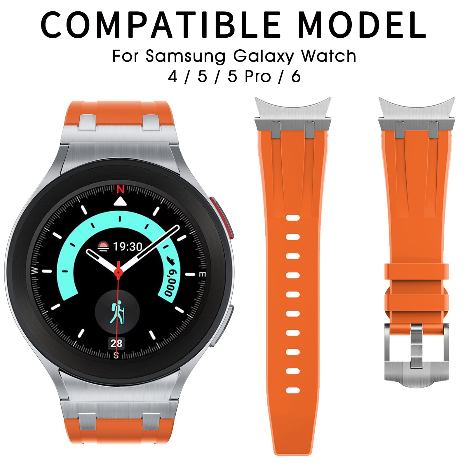Snapklik.com : Hzran Luxury AP Rubber Strap Compatible