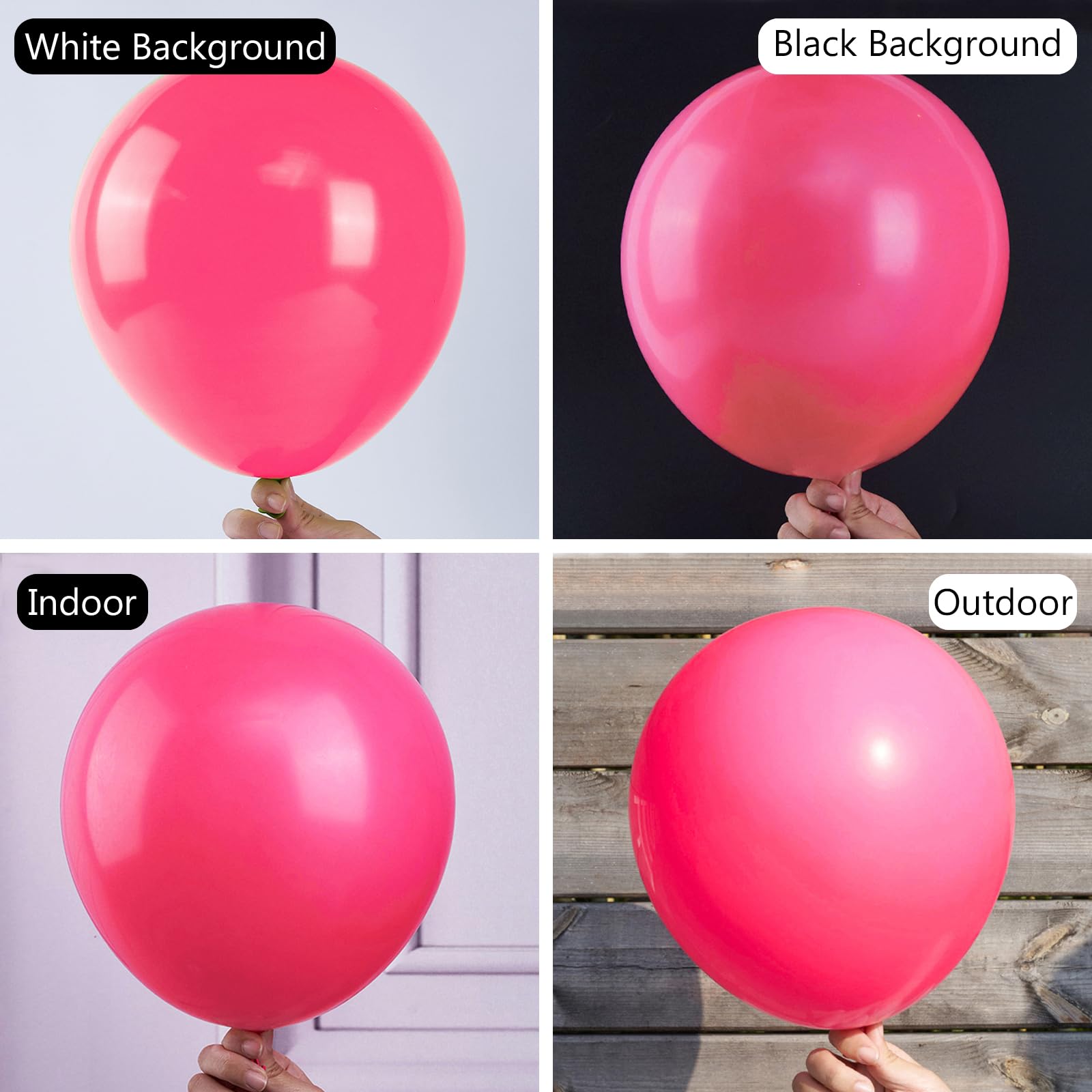 Snapklik.com : Magenta Balloons, 50 Pcs 12 Inch Hot Pink Balloons, Dark ...