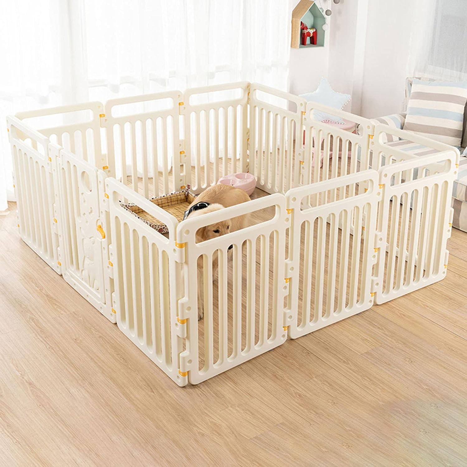 Dog Cage- Outdoor Dog Pens Foldable Portable Pet Playpen, Heavy Duty ...