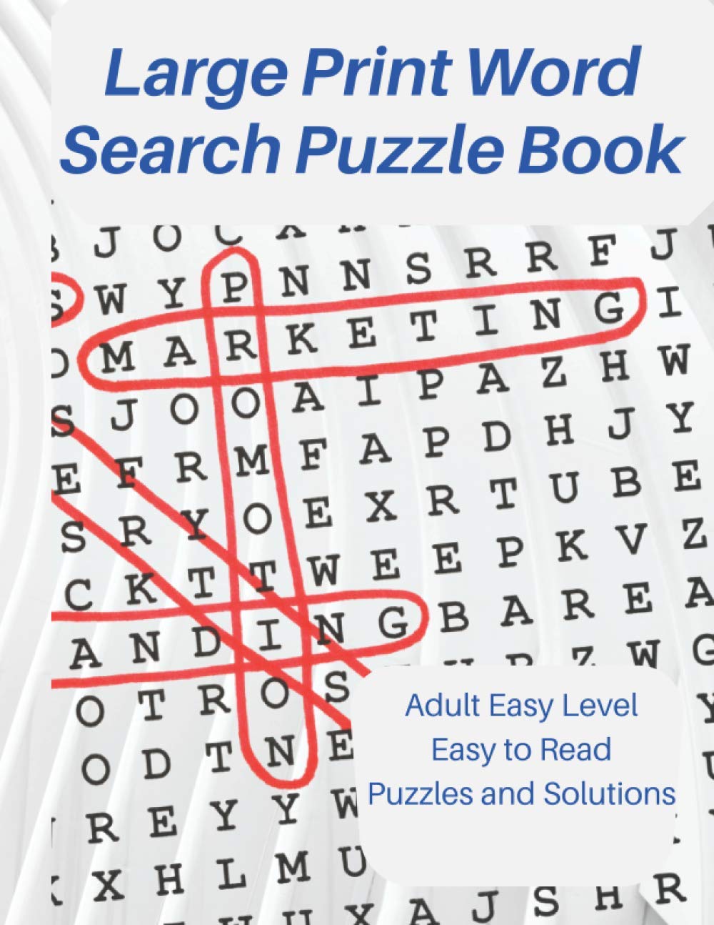 Large Print Word Search Puzzle Book: Adult Easy Level, Easy to Read ...
