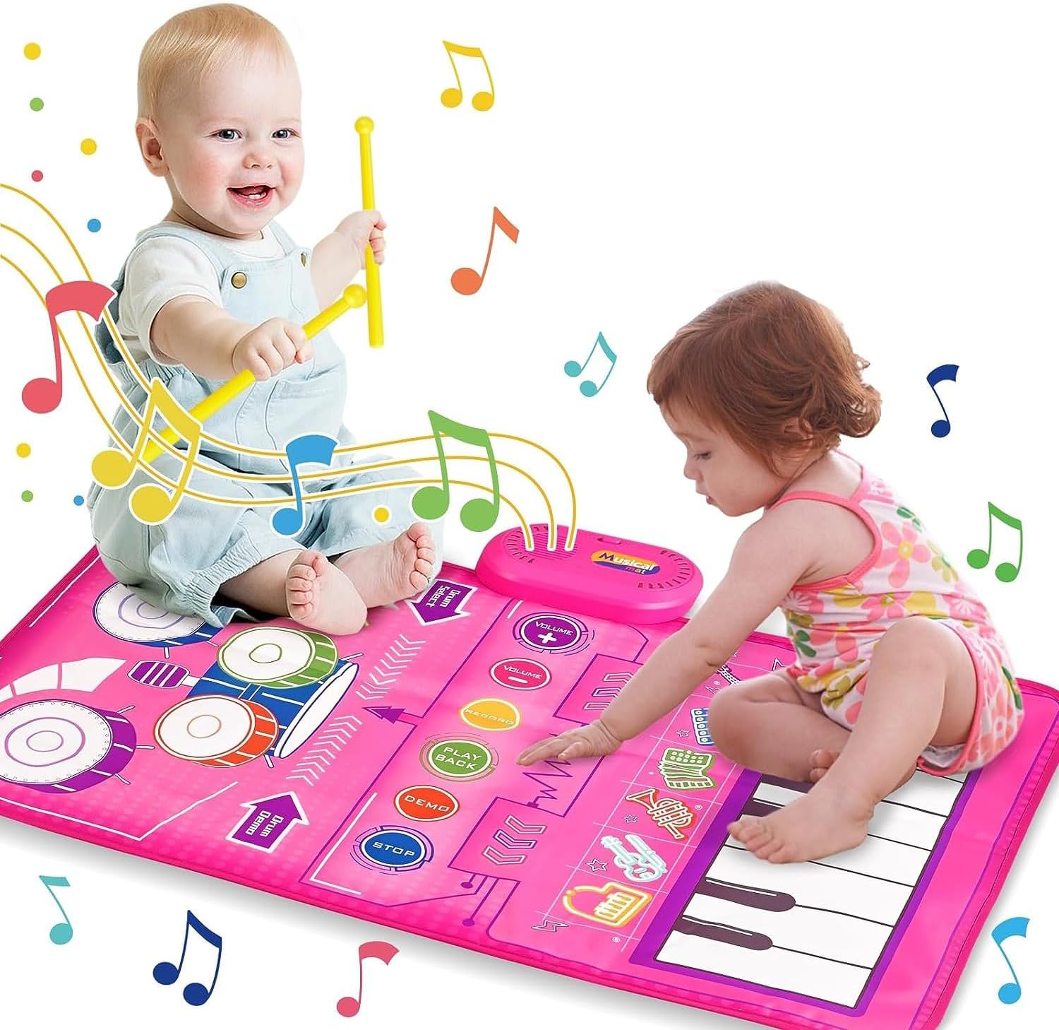M SANMERSEN Musical Mat,Sanmersen Baby Early Education Coolplay Music ...