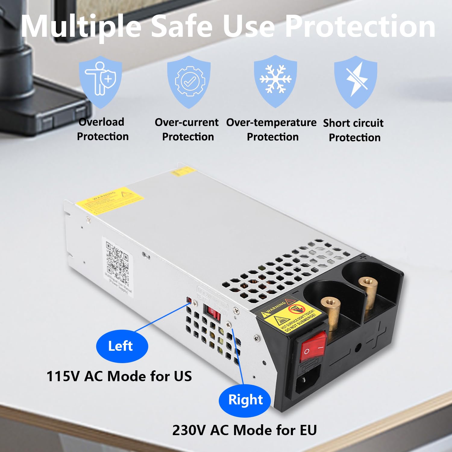 Snapklik.com : DC 12V 100A 1200W Power Supply, 110V AC To 12V DC ...