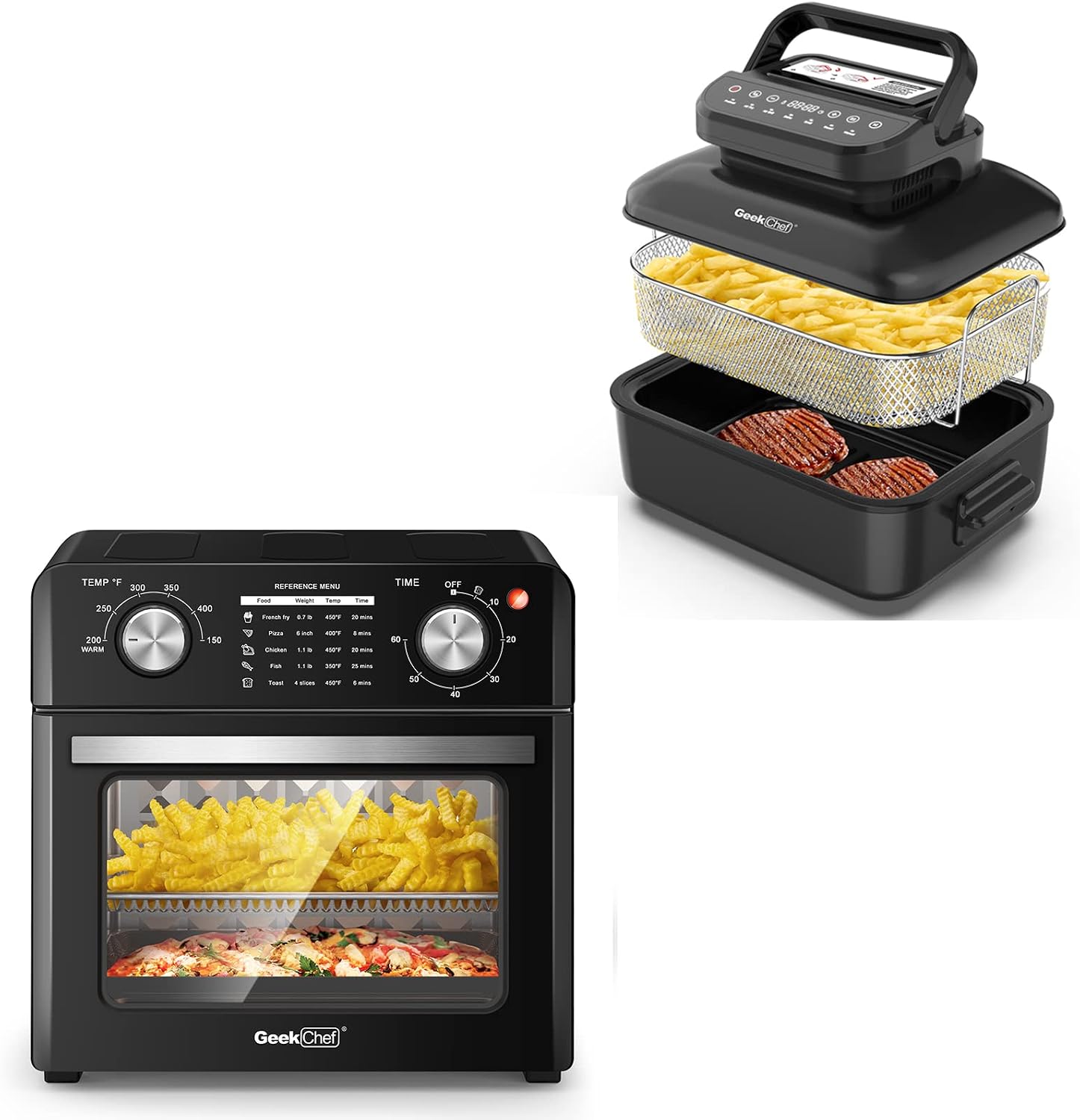 Amazon.com: Geek Chef Air Fryer 10QT, Countertop Toaster Oven, 4 Slice ...