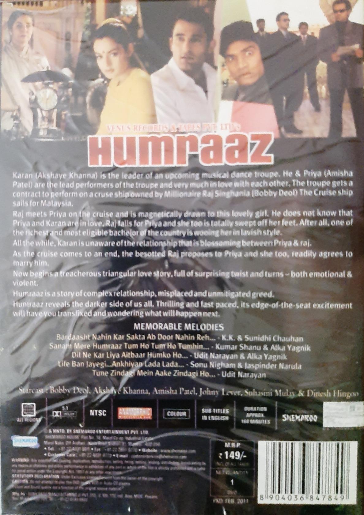 Humraaz: Amazon.in: Bobby Deol, Akshaye Khanna, Johny Lever, Amisha ...