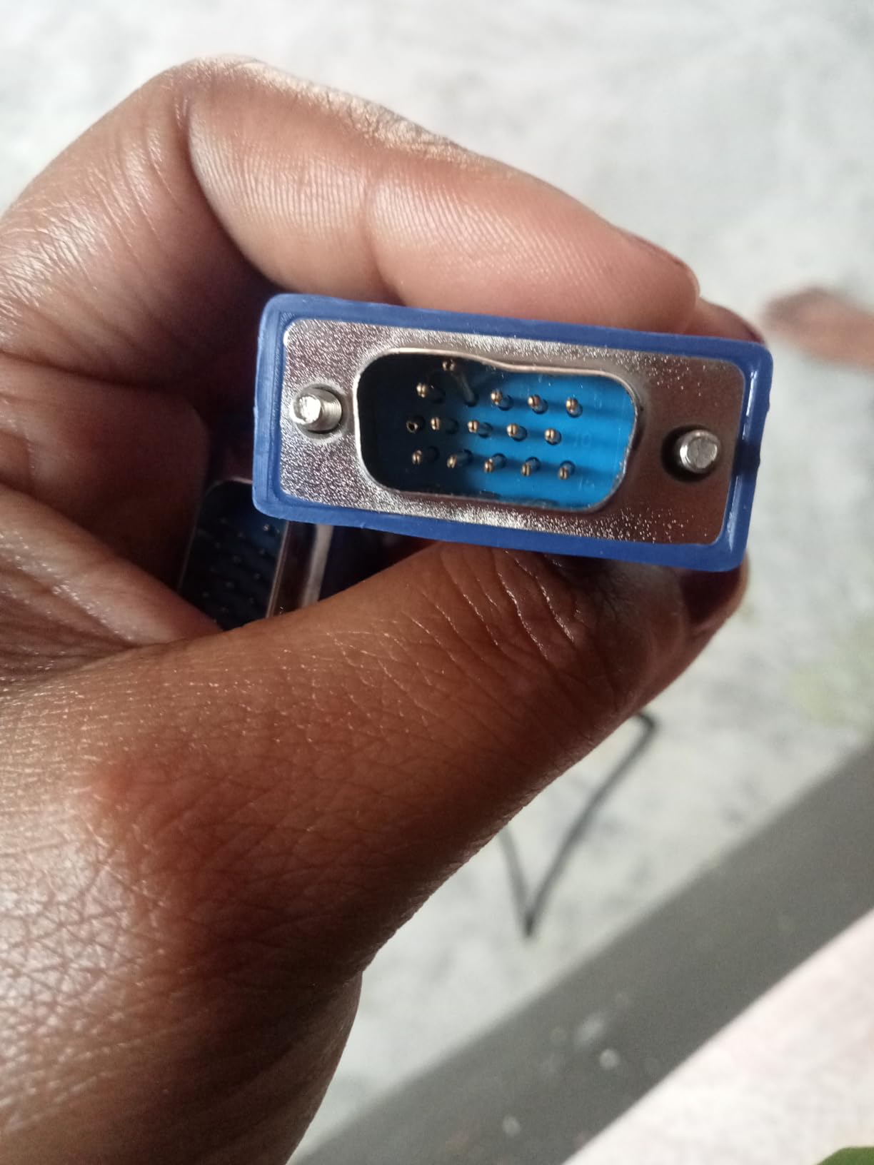 SVDK Blue, 1.5 m Combo Set of Male to Male 15 Pin VGA and Power Cable ...