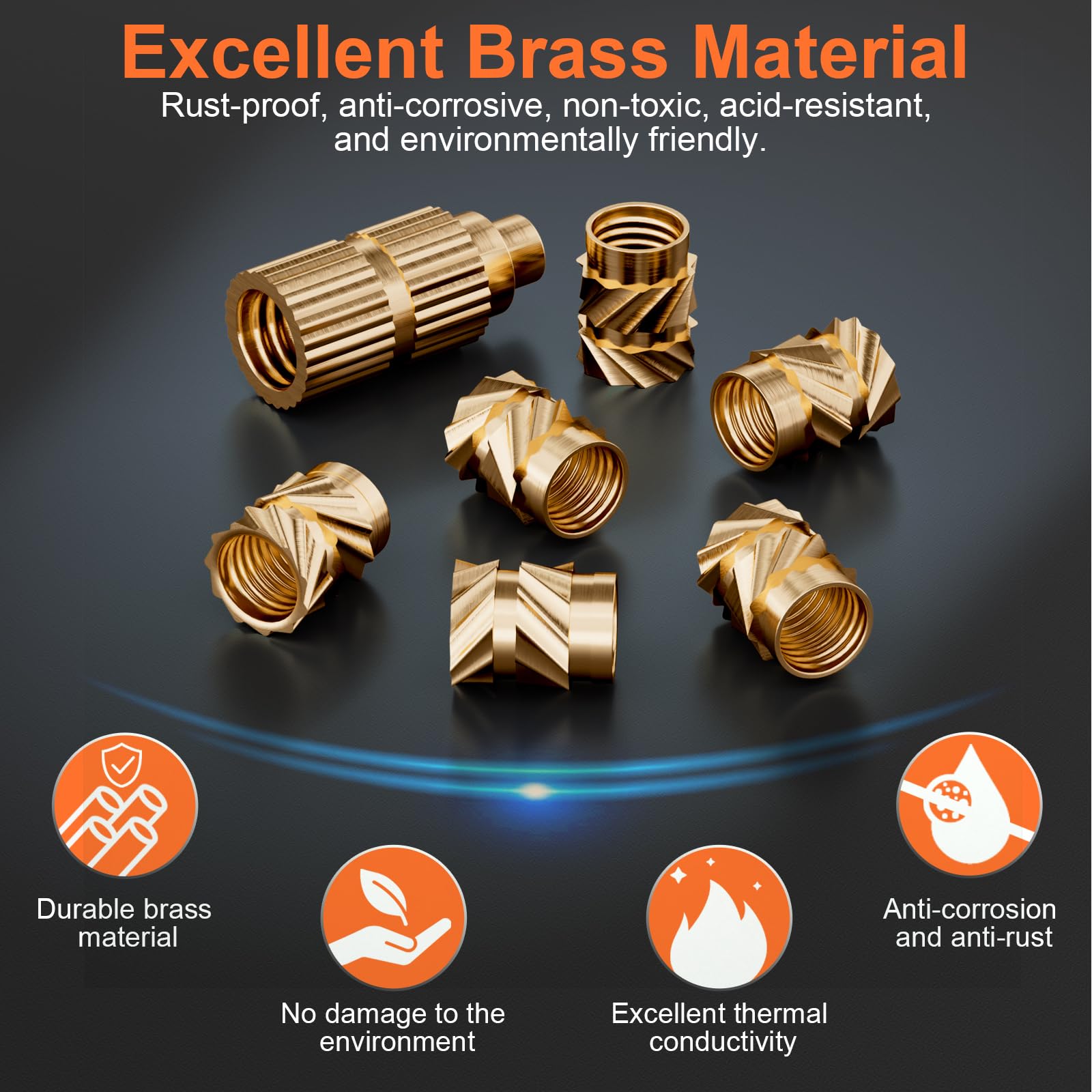 3D Printing Insert Kit 130PCS M3 Heat Set Inserts Kit - Brass Threaded ...