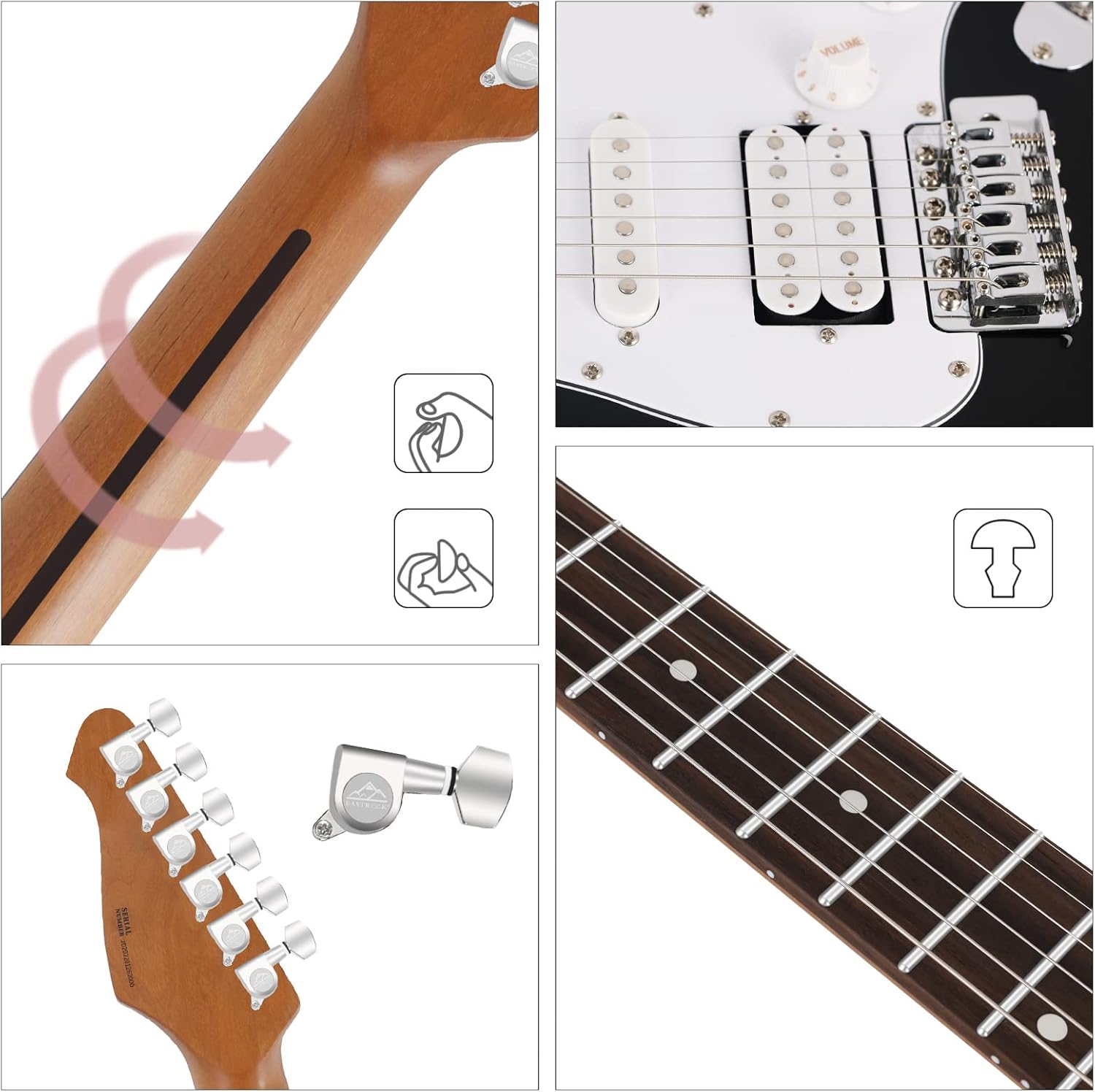 EASTROCK Electric Guitar 39 inch Full Beginner Nepal | Ubuy