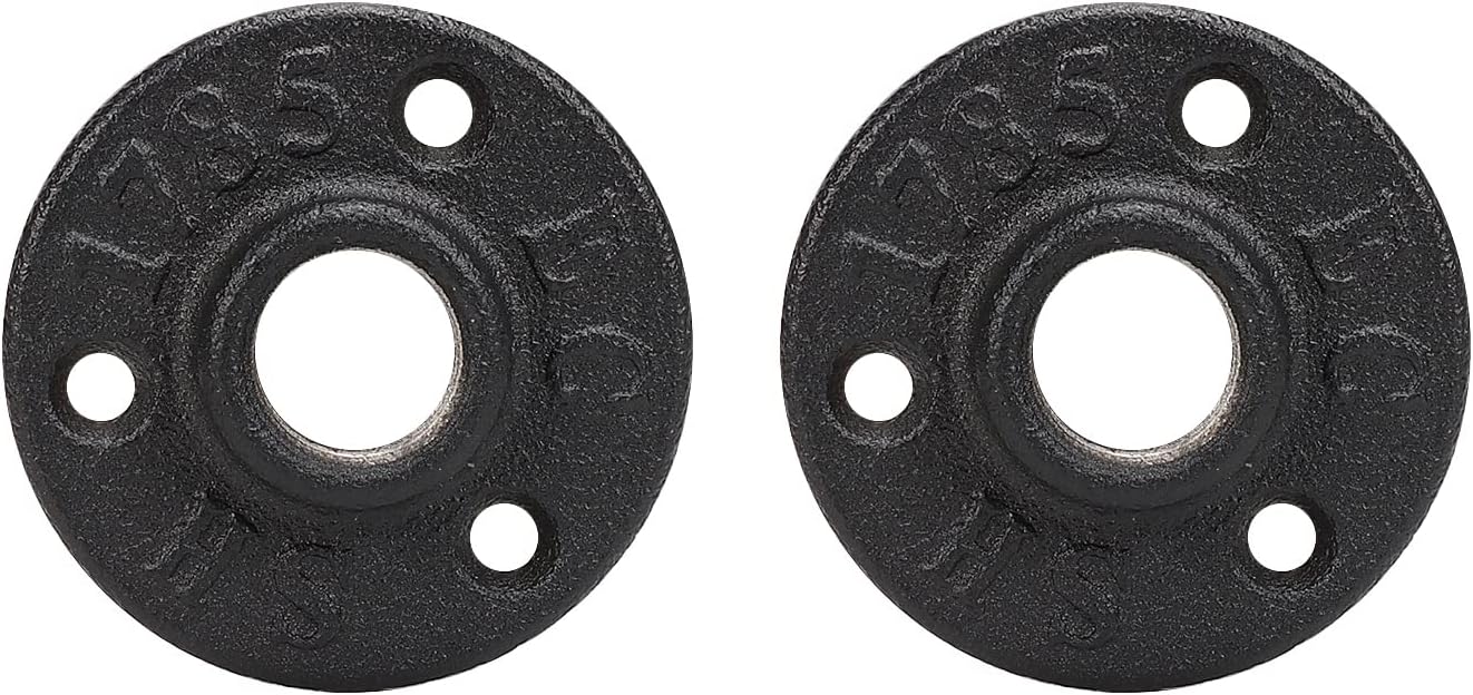 NearMoon Industrial Pipe Floor Flange, Heavy Duty Malleable Iron Pipe ...