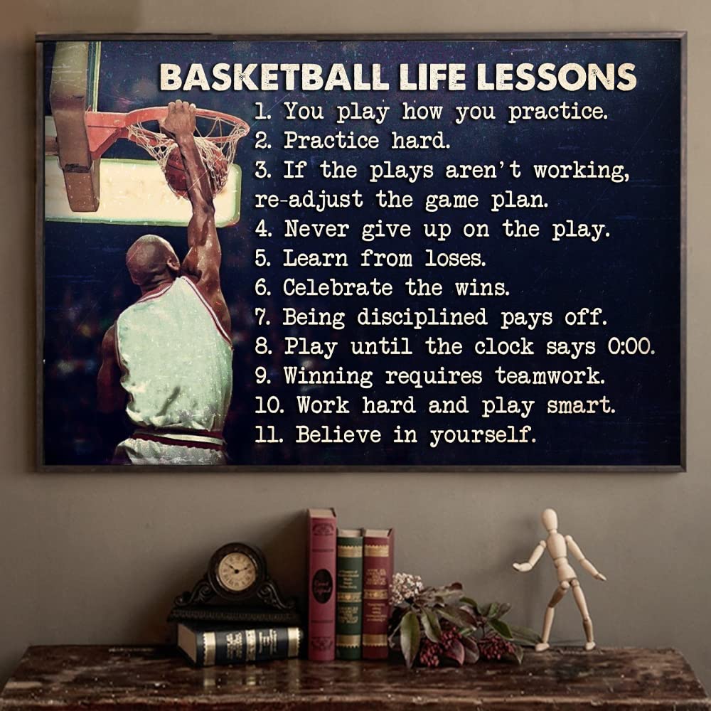 Amazon.com: Basketball Life Lessons Inspirational Motivational Poster ...
