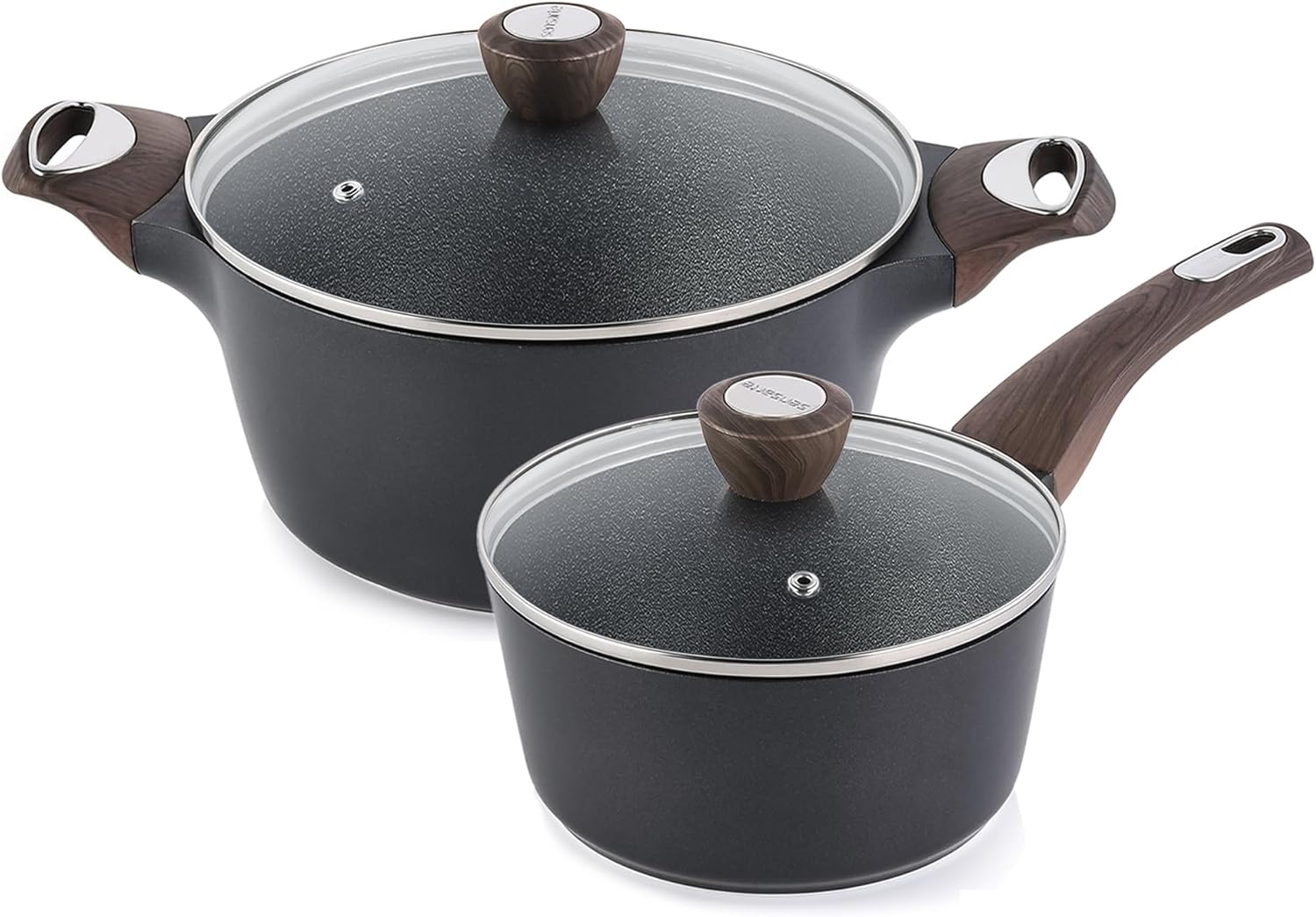 Amazon.com: SENSARTE 4Pcs Nonstick Cookware Sets, Pots and Pans Set, 1 ...