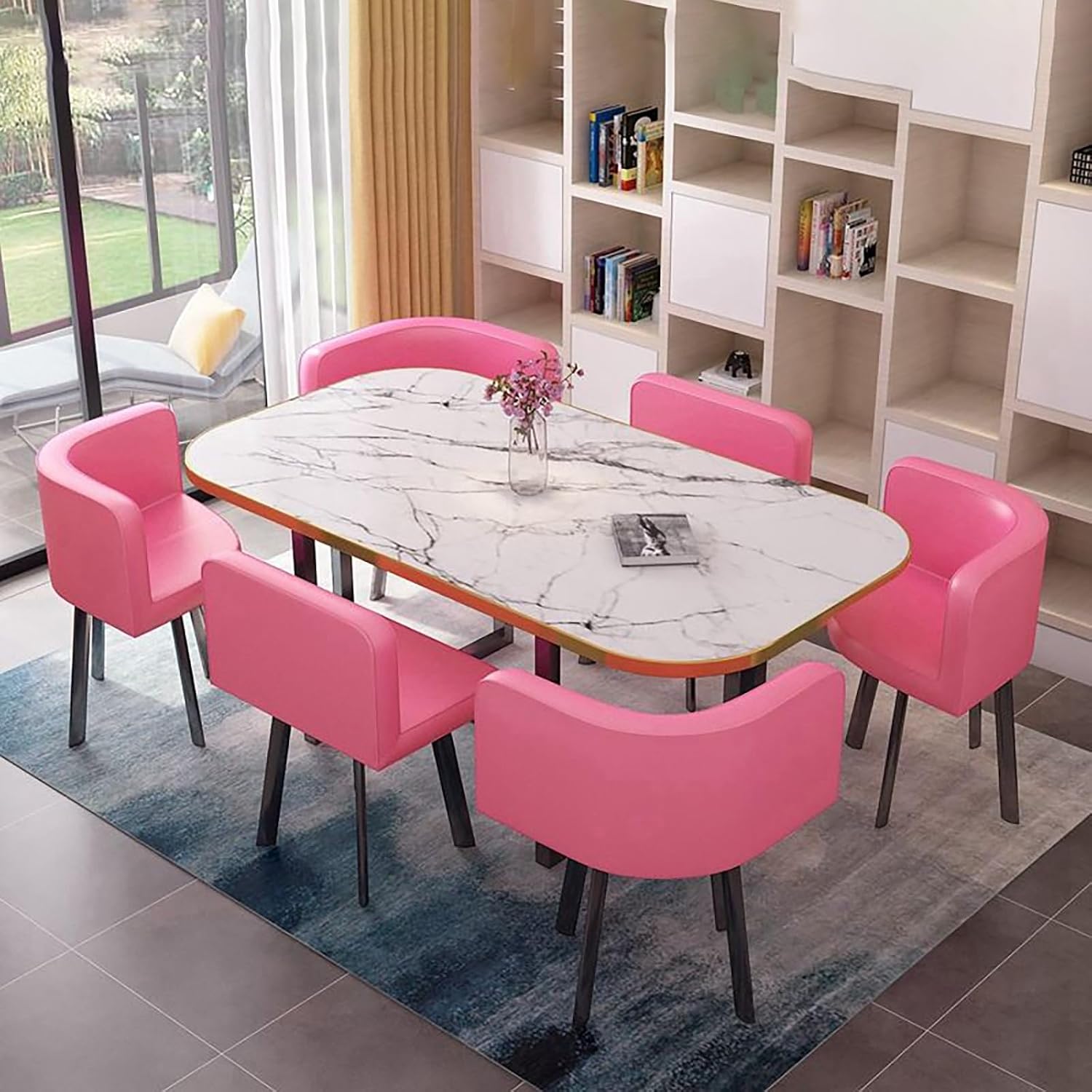 Amazon.com - Dining table set,Table Sets for 6,7 Piece Kitchen Table ...