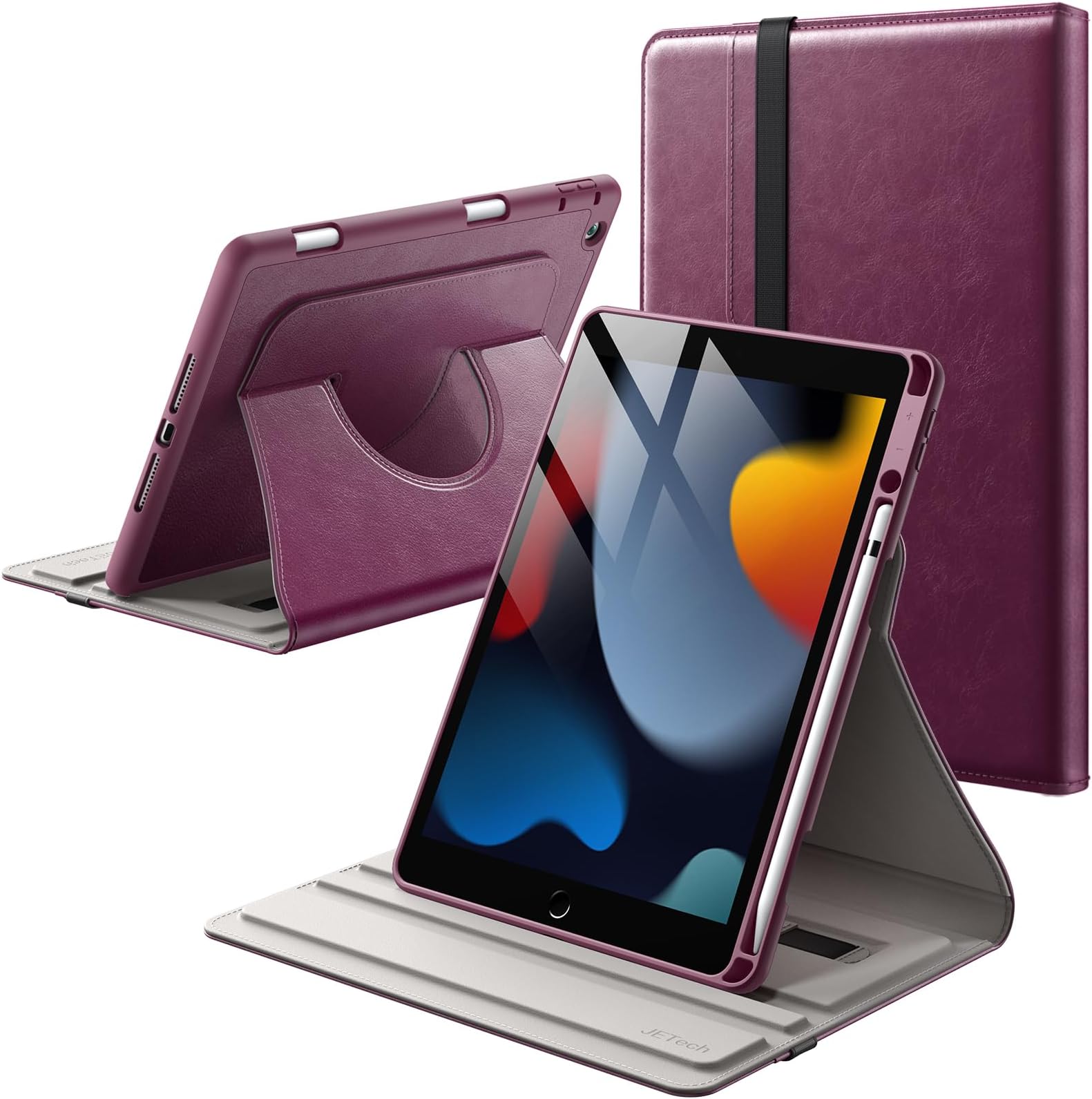 Amazon.com: JETech Rotating Case for iPad 9/8/7 (10.2-Inch, 2021/2020 ...